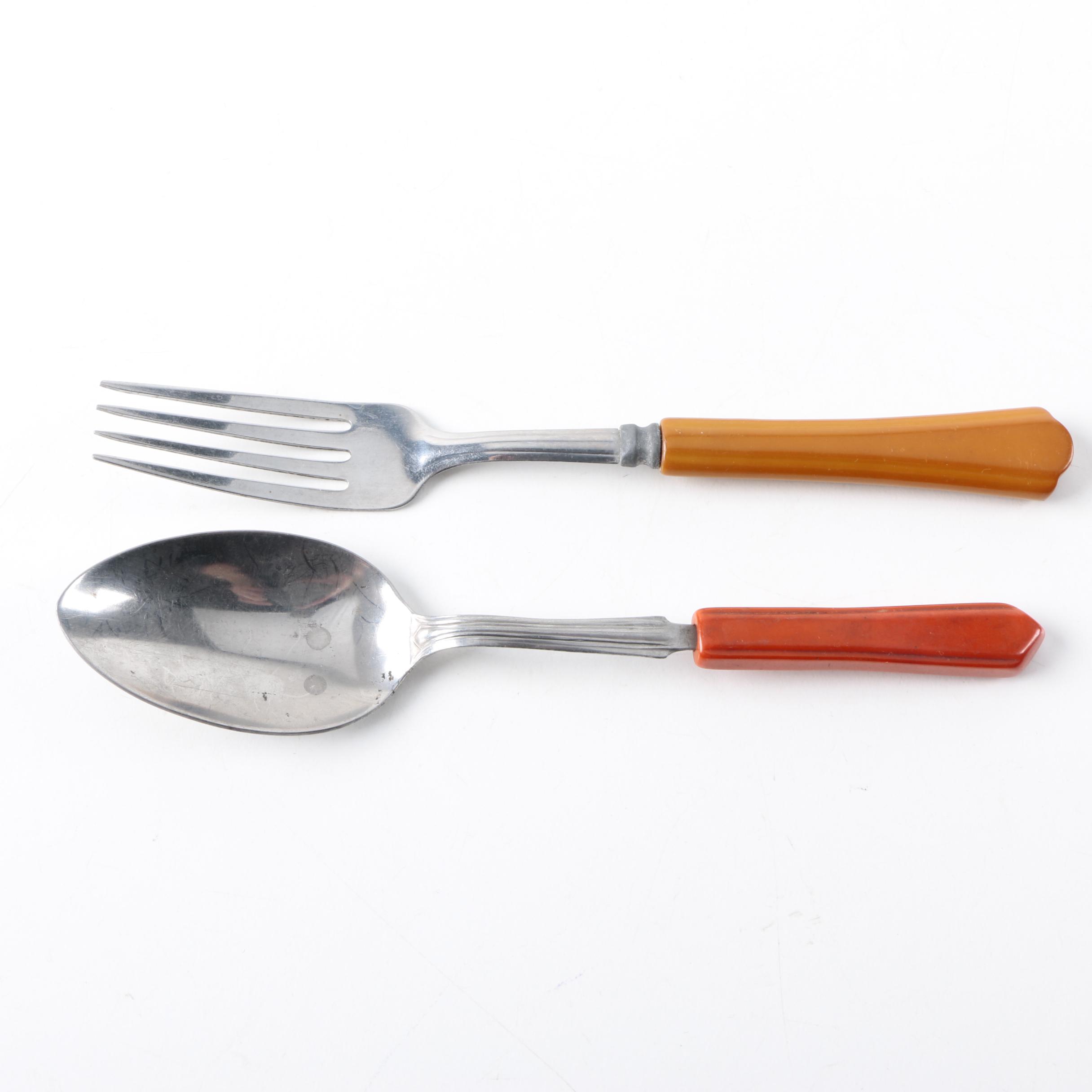 Vintage Flatware with Bakelite Handles | EBTH
