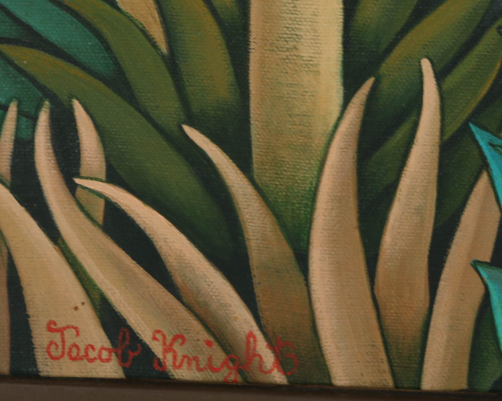 Jacob Knight Oil Painting on Canvas of a Forest Scene | EBTH