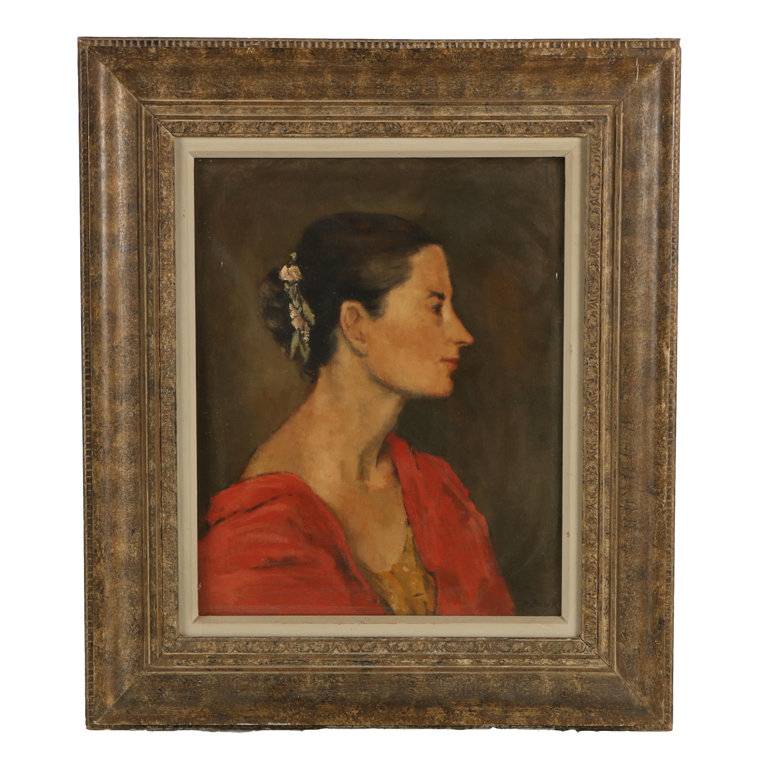 Alexander Brook Portrait Oil Painting on Canvas | EBTH