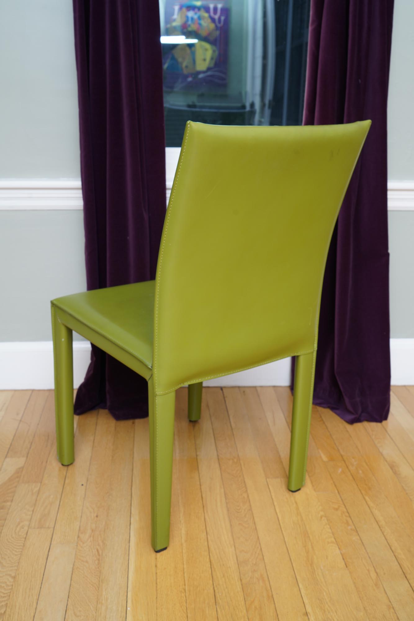 Modern Leather Parsons Chairs by Maria Yee | EBTH