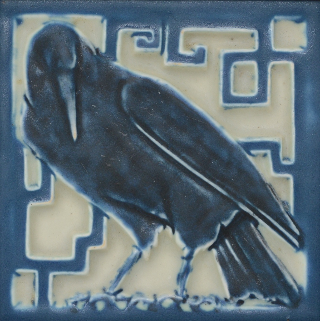 1925 Rookwood Raven Tile | EBTH