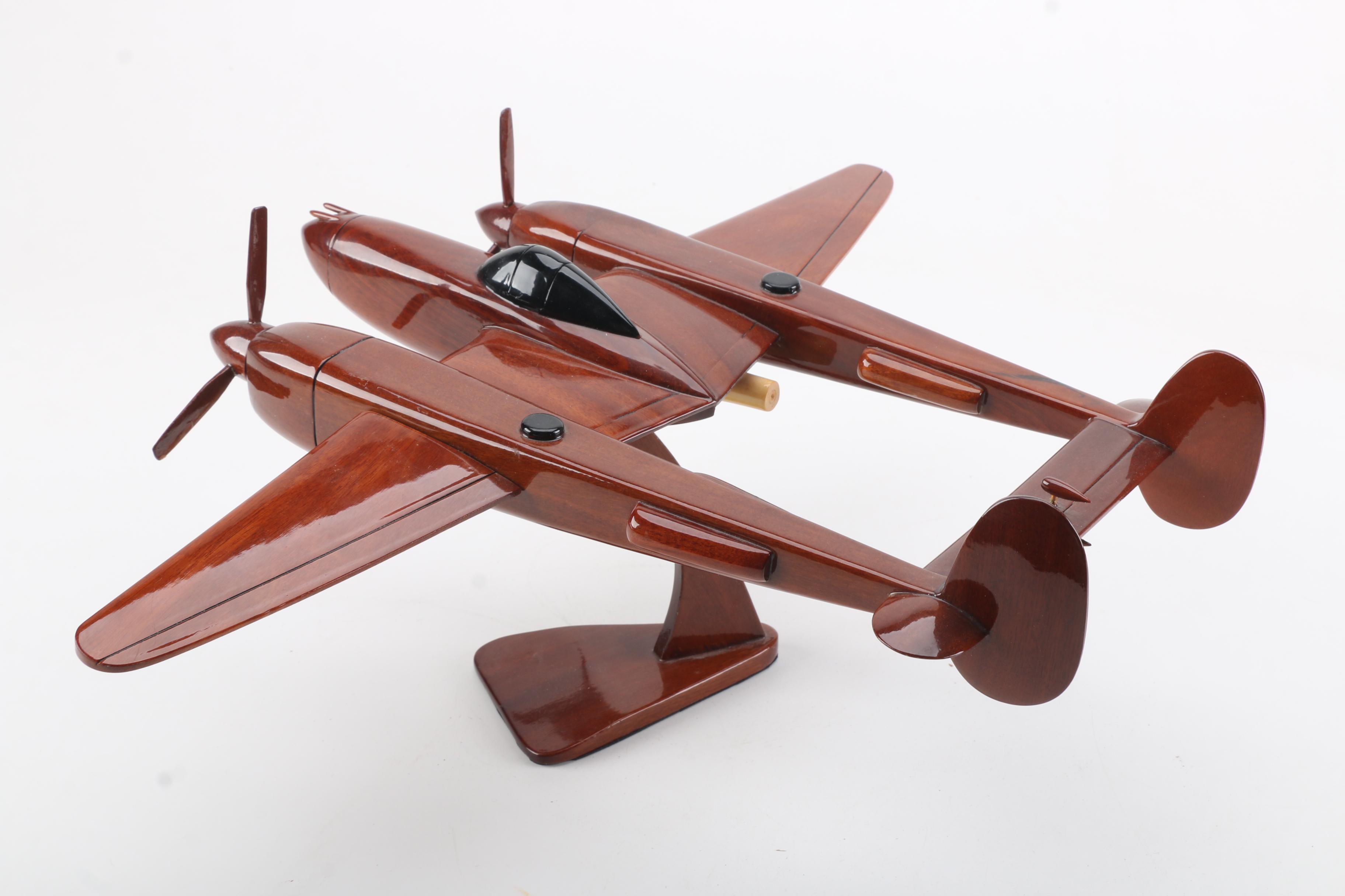 Wooden P-38 Lightning Model Airplane | EBTH