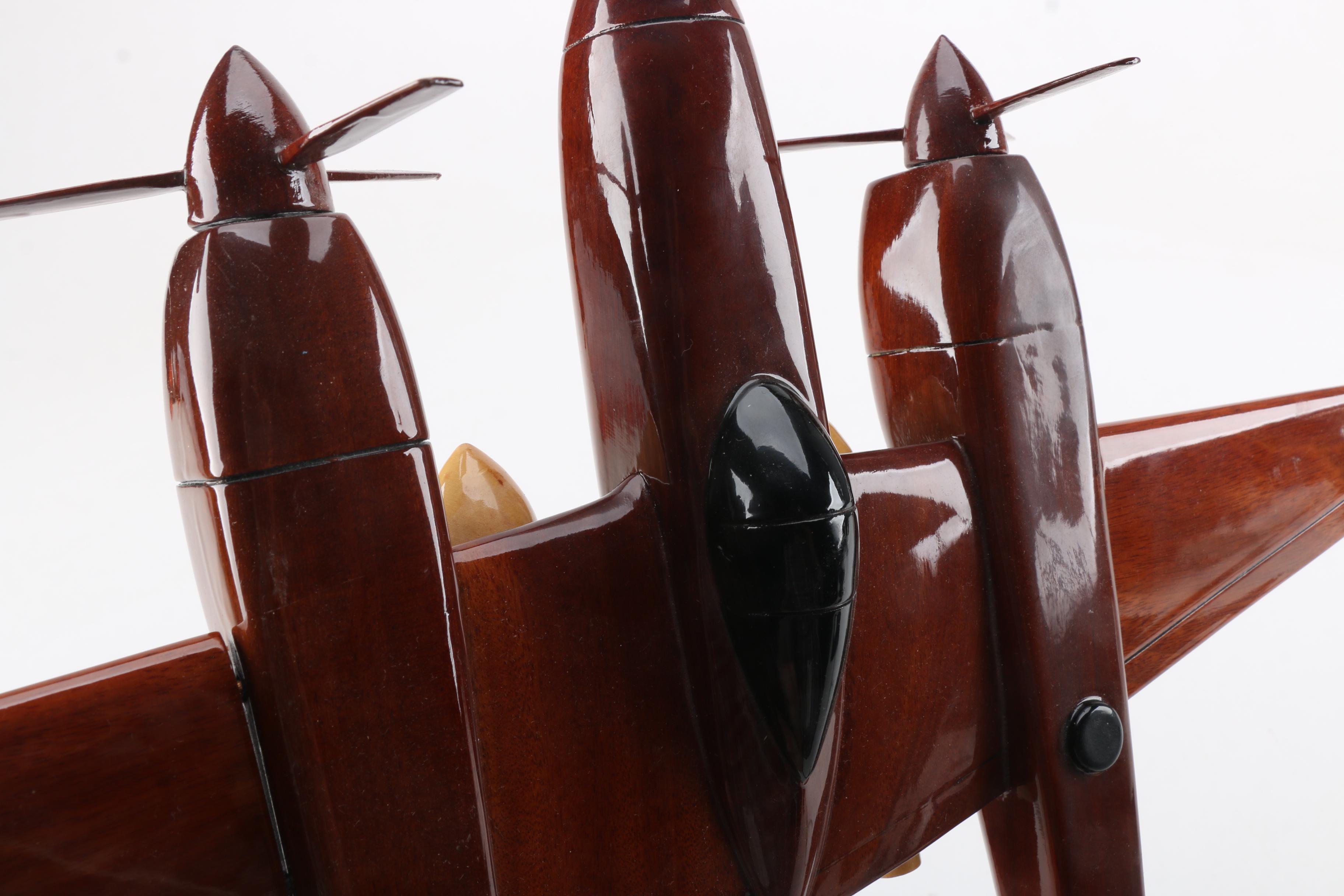 Wooden P-38 Lightning Model Airplane | EBTH