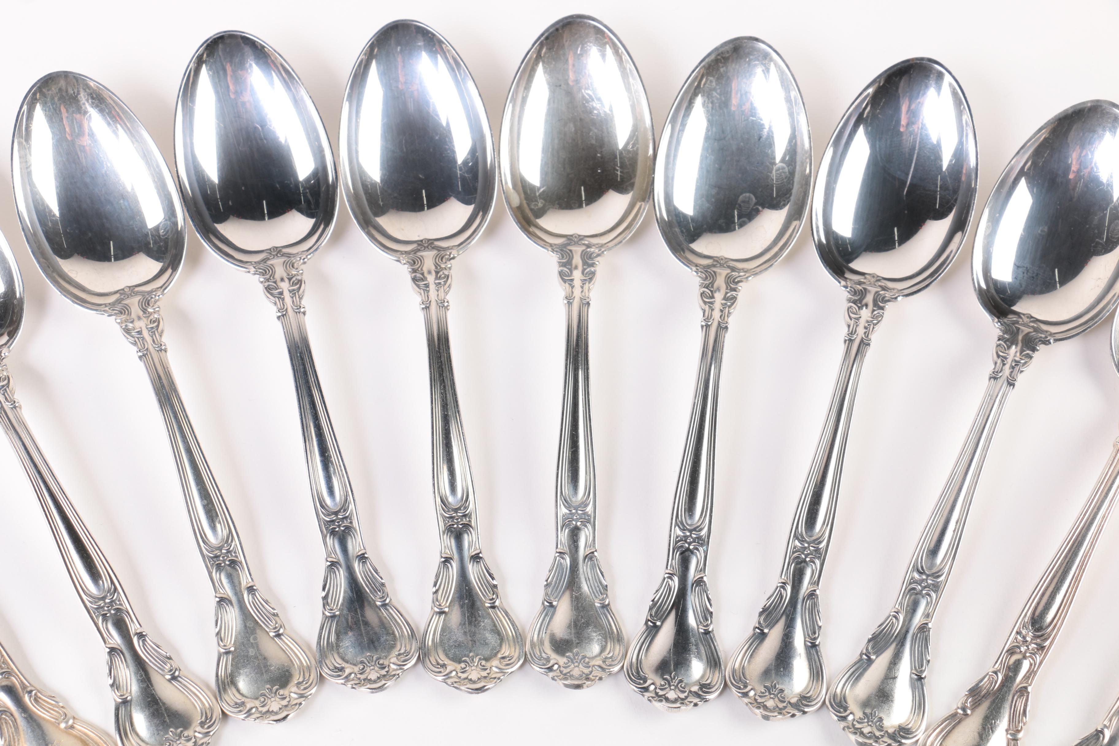 Gorham "Chantilly" Sterling Silver Flatware Set | EBTH