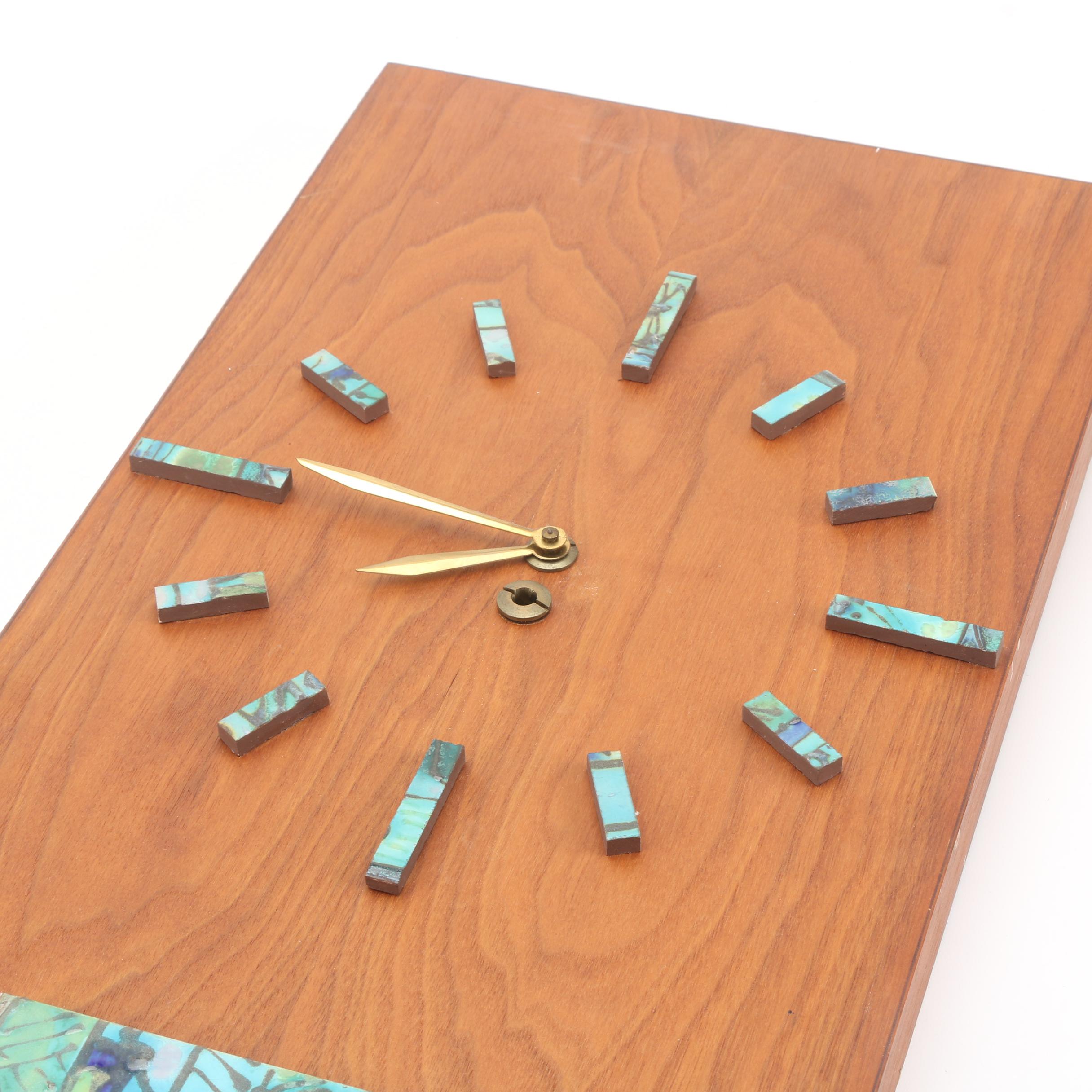 Vintage Mid Century Modern Wall Clock Attributed to Harris Strong | EBTH