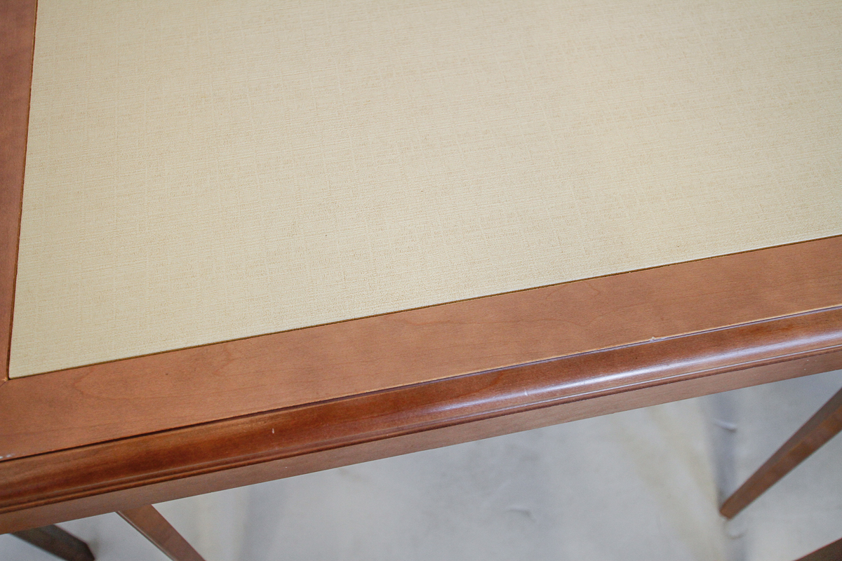 Mid-Century Card Table and Four Folding Chairs by Stakmore | EBTH