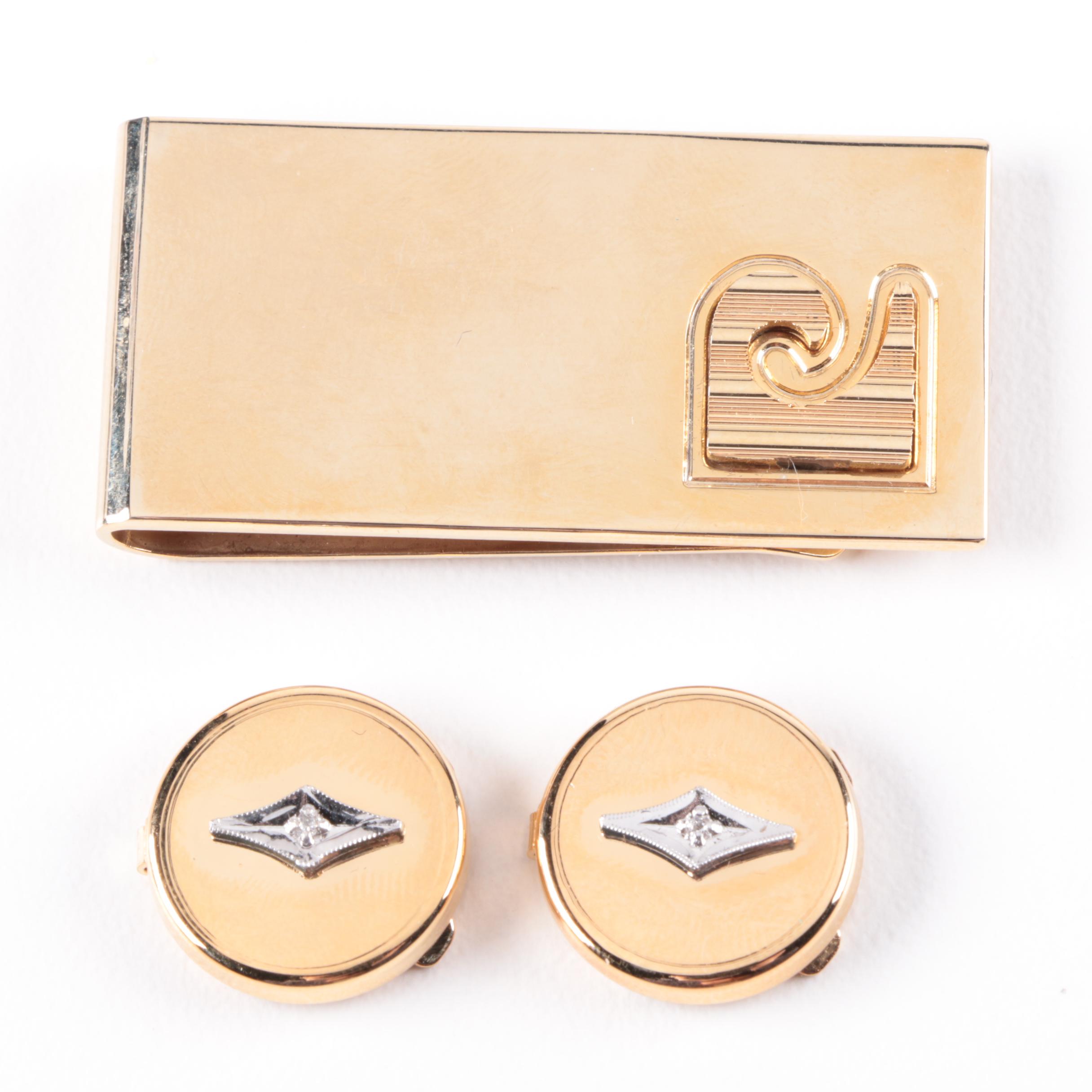Cufflinks, Tie Clip, and Formal Button Covers | EBTH
