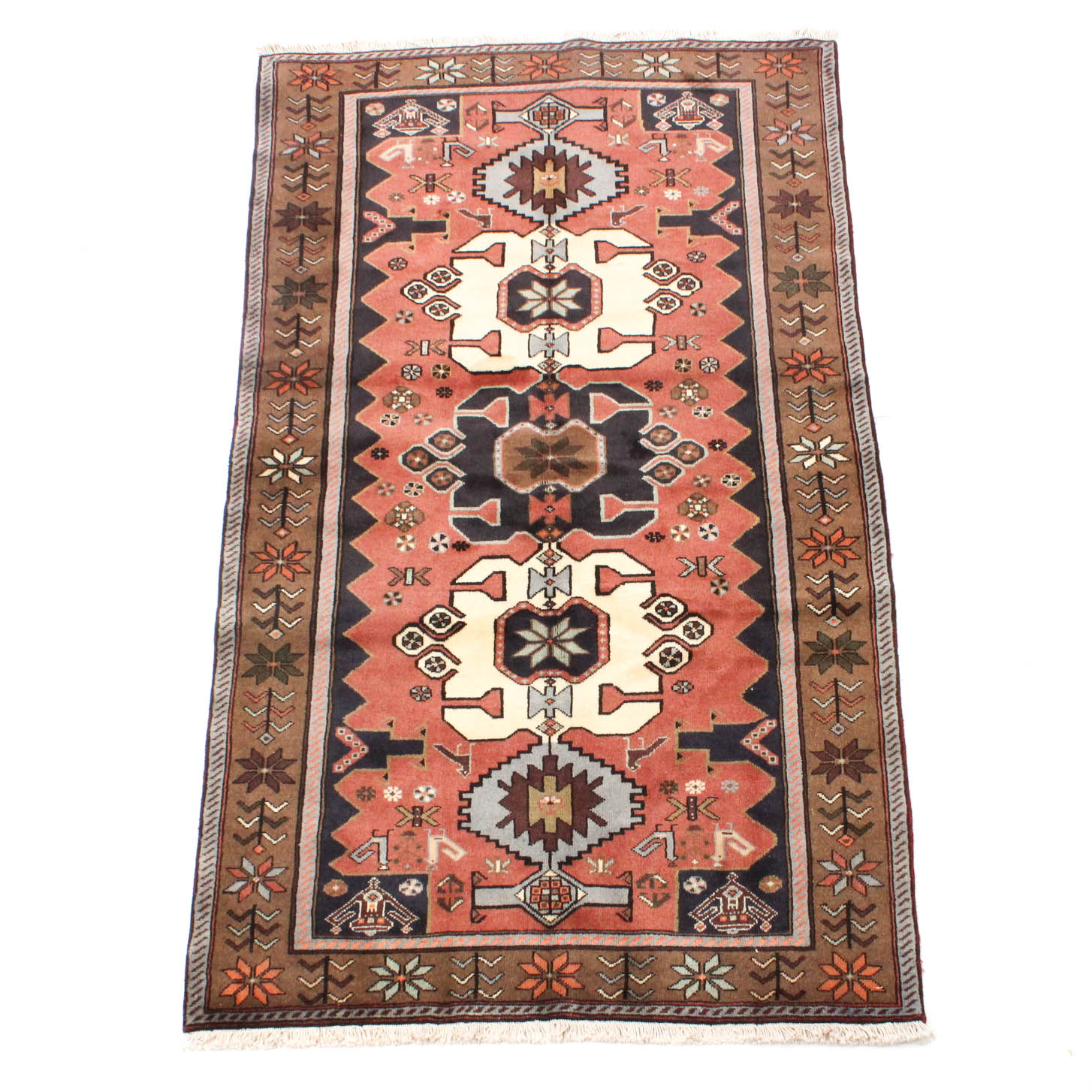 4' x 7' Semi-Antique Hand-Knotted Persian Malayer Pictorial Rug | EBTH