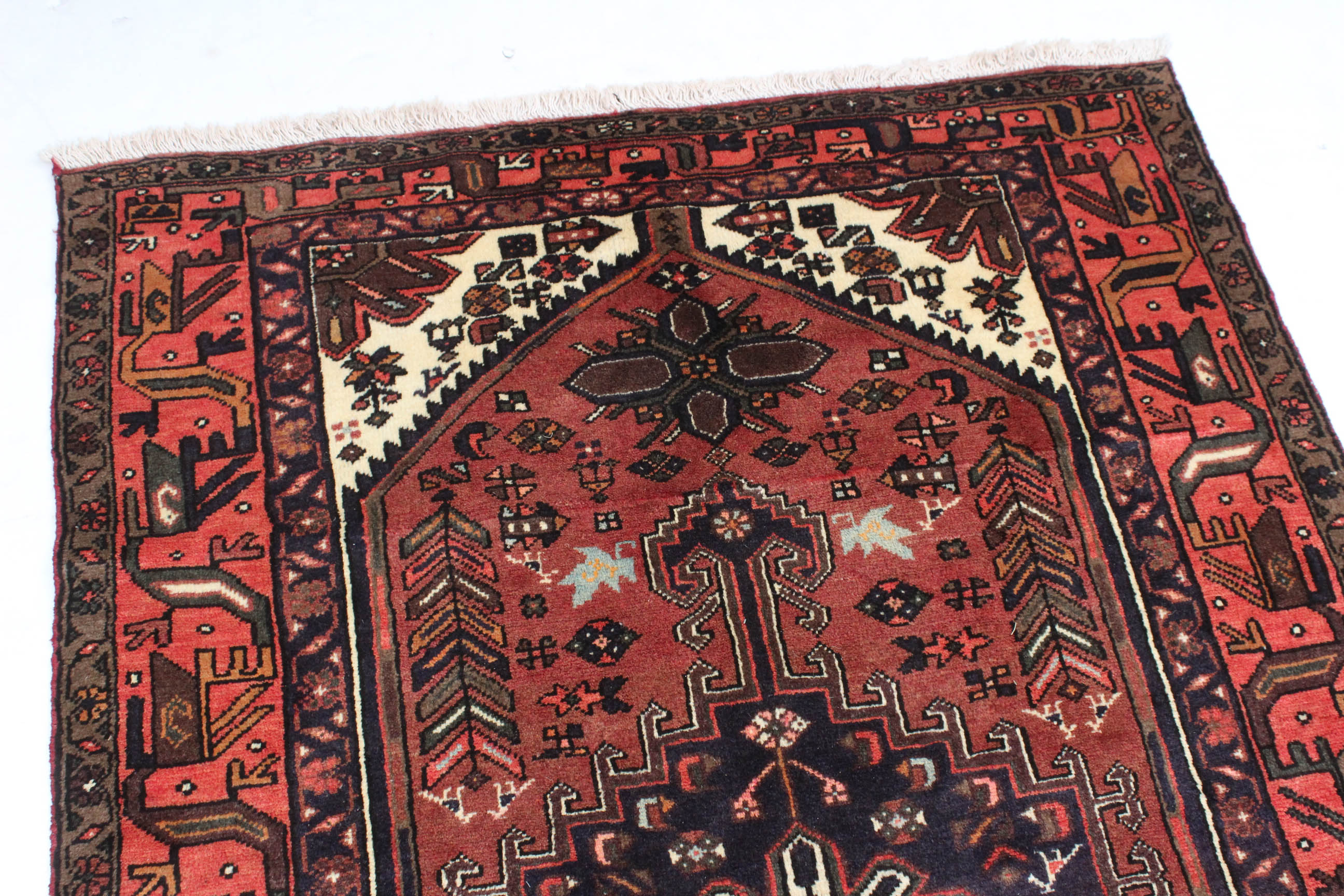 4' x 7' Fine Hand-Knotted Persian Zanjan Pictorial Rug | EBTH