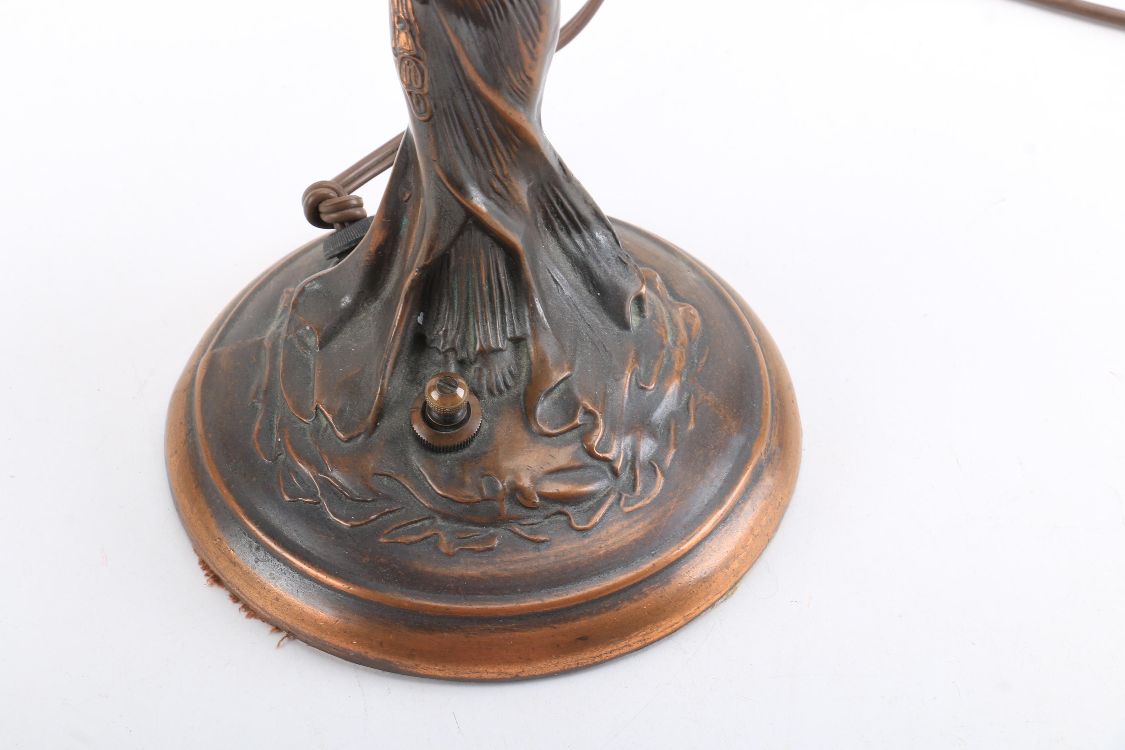 Vintage Art Nouveau Style Figural Accent Lamp | EBTH