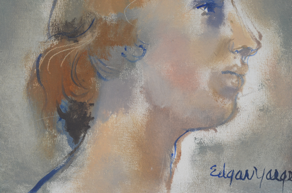 Edgar Yaeger Expressionist Oil Painting Portrait | EBTH