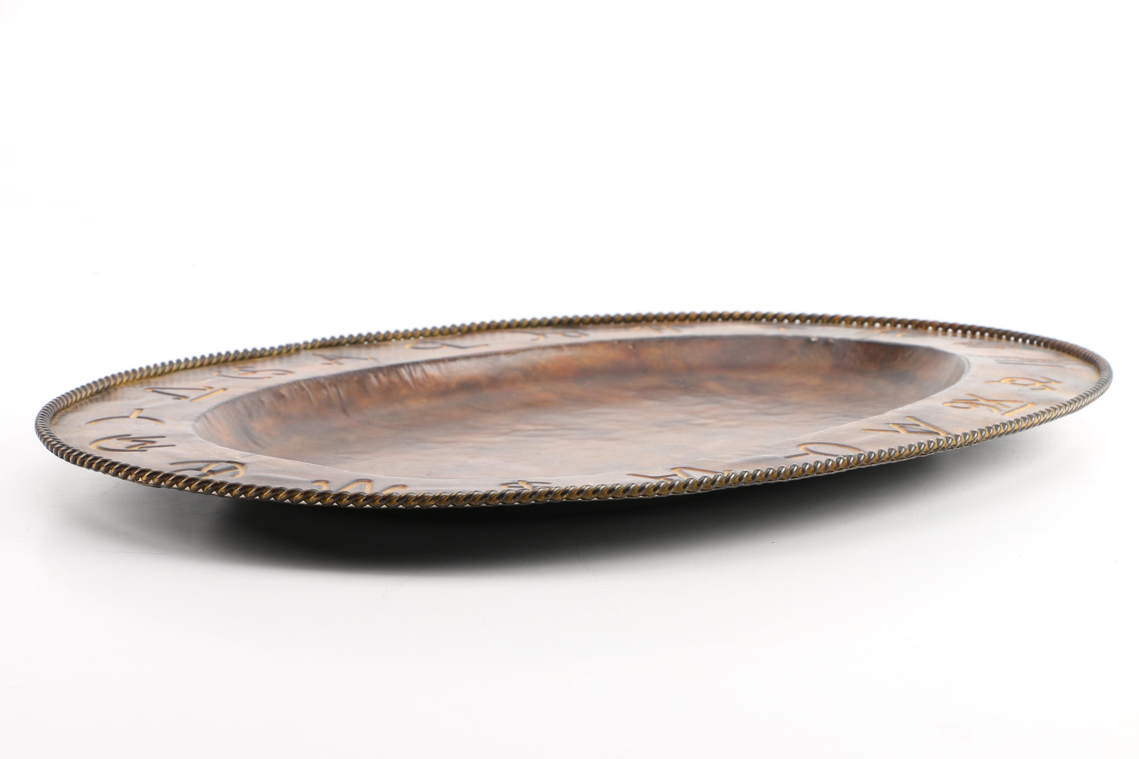 Large Oval Metal Platter | EBTH
