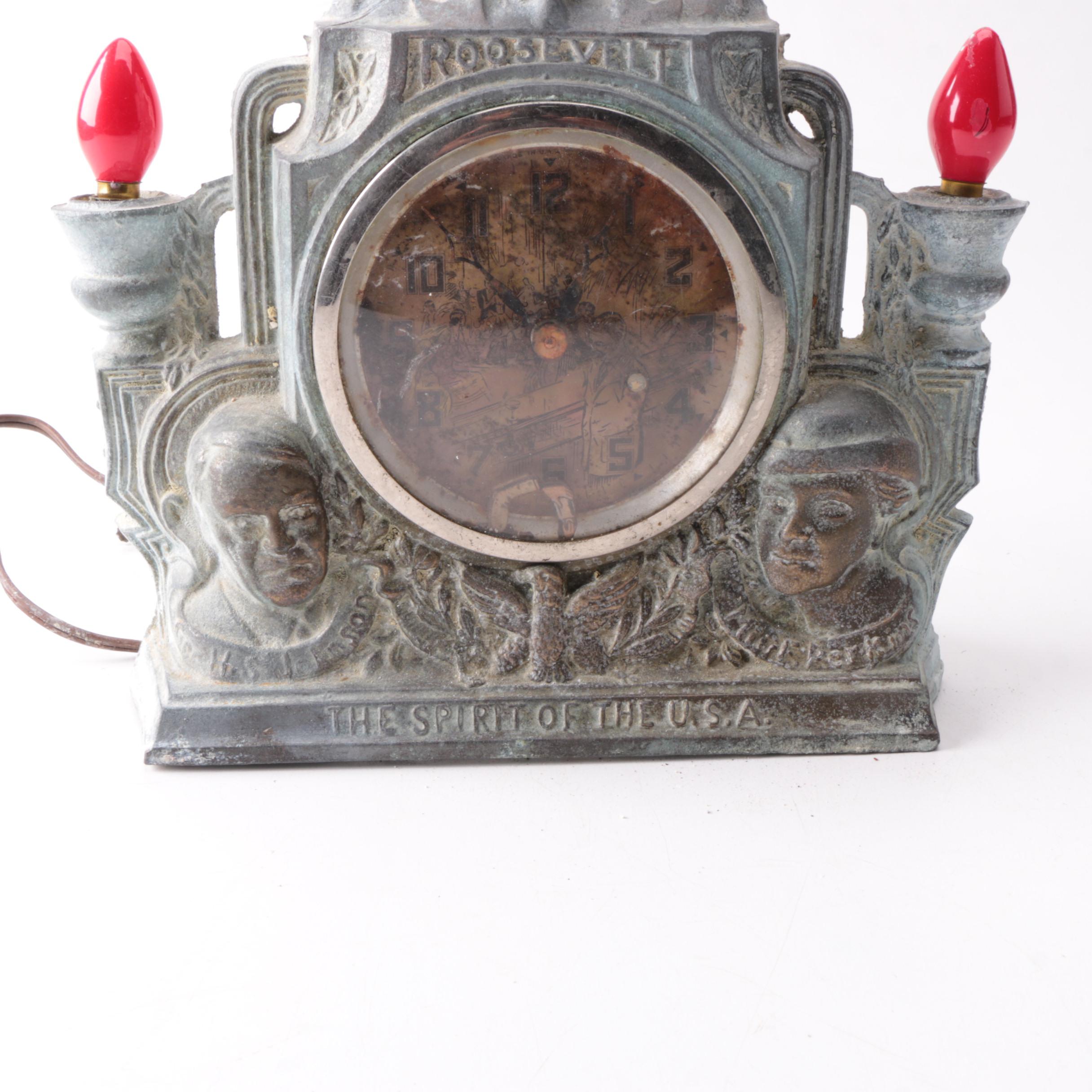 1934 Franklin D. Roosevelt Mantel Clock | EBTH