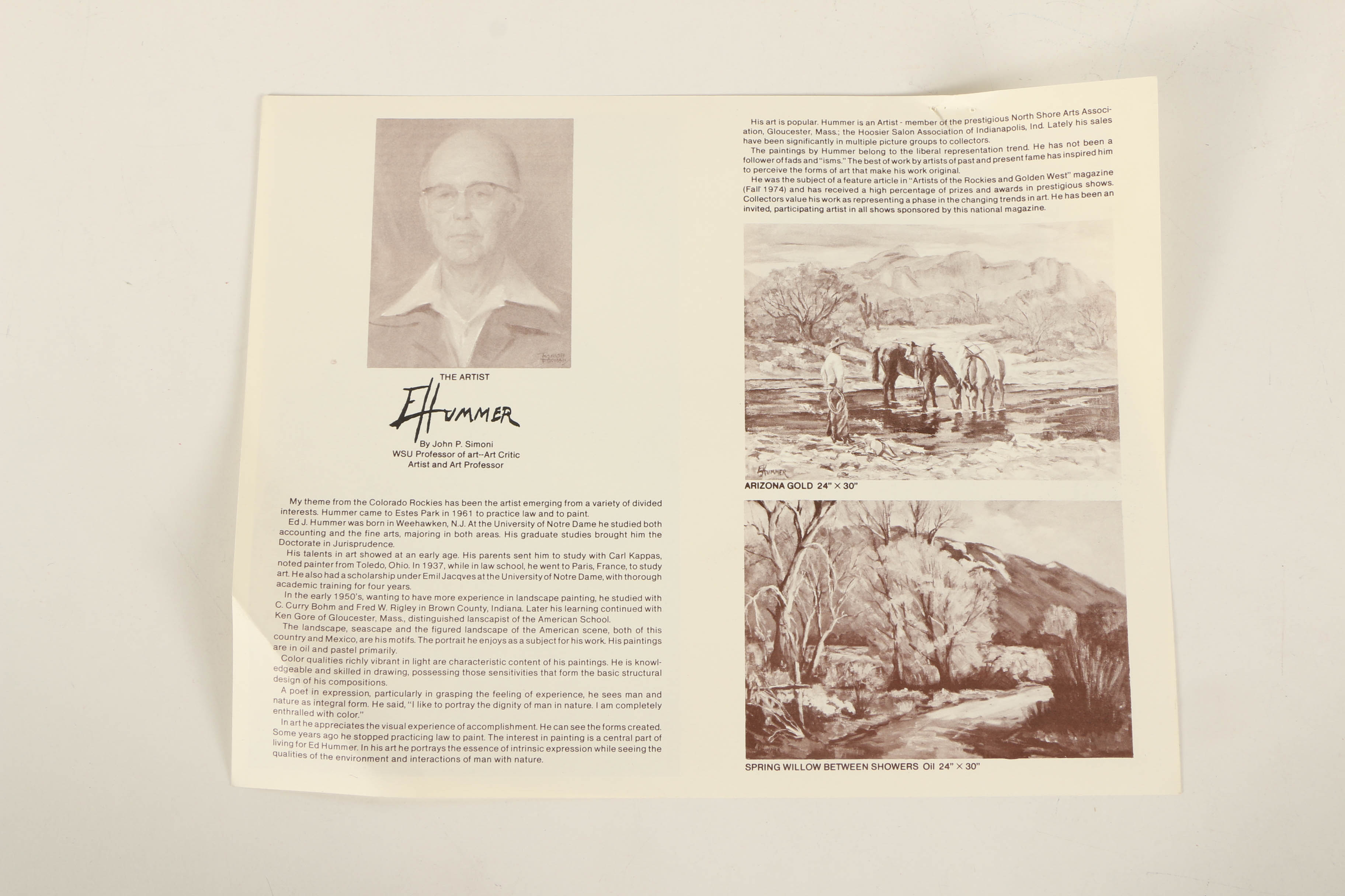 Edward J. Hummer Oil Painting of a Winter Landscape | EBTH