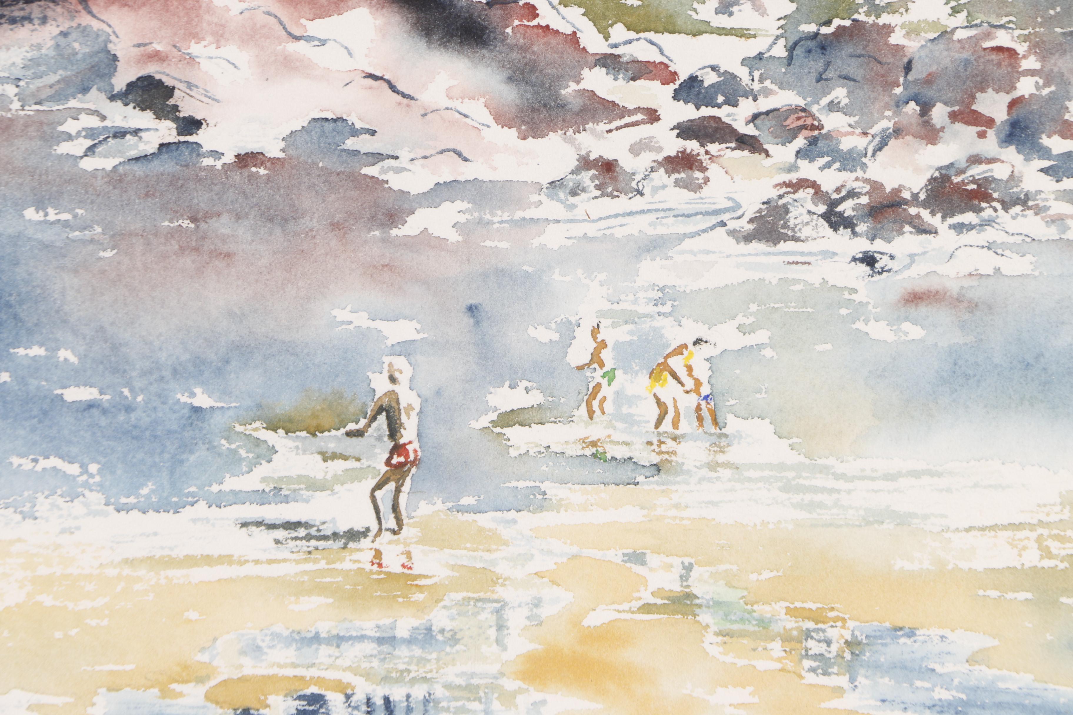 Mary Helen Potchen Watercolor "Beach at Rockport " | EBTH