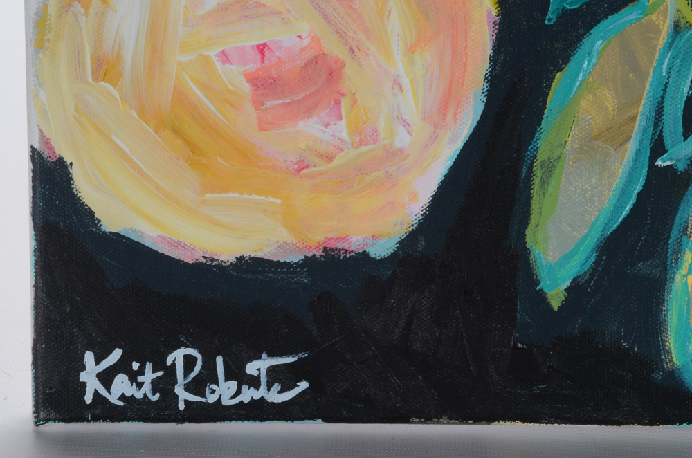 Kaitlin Roberts Original Acrylic Painting "Moon Garden in a Vase No. 1 ...