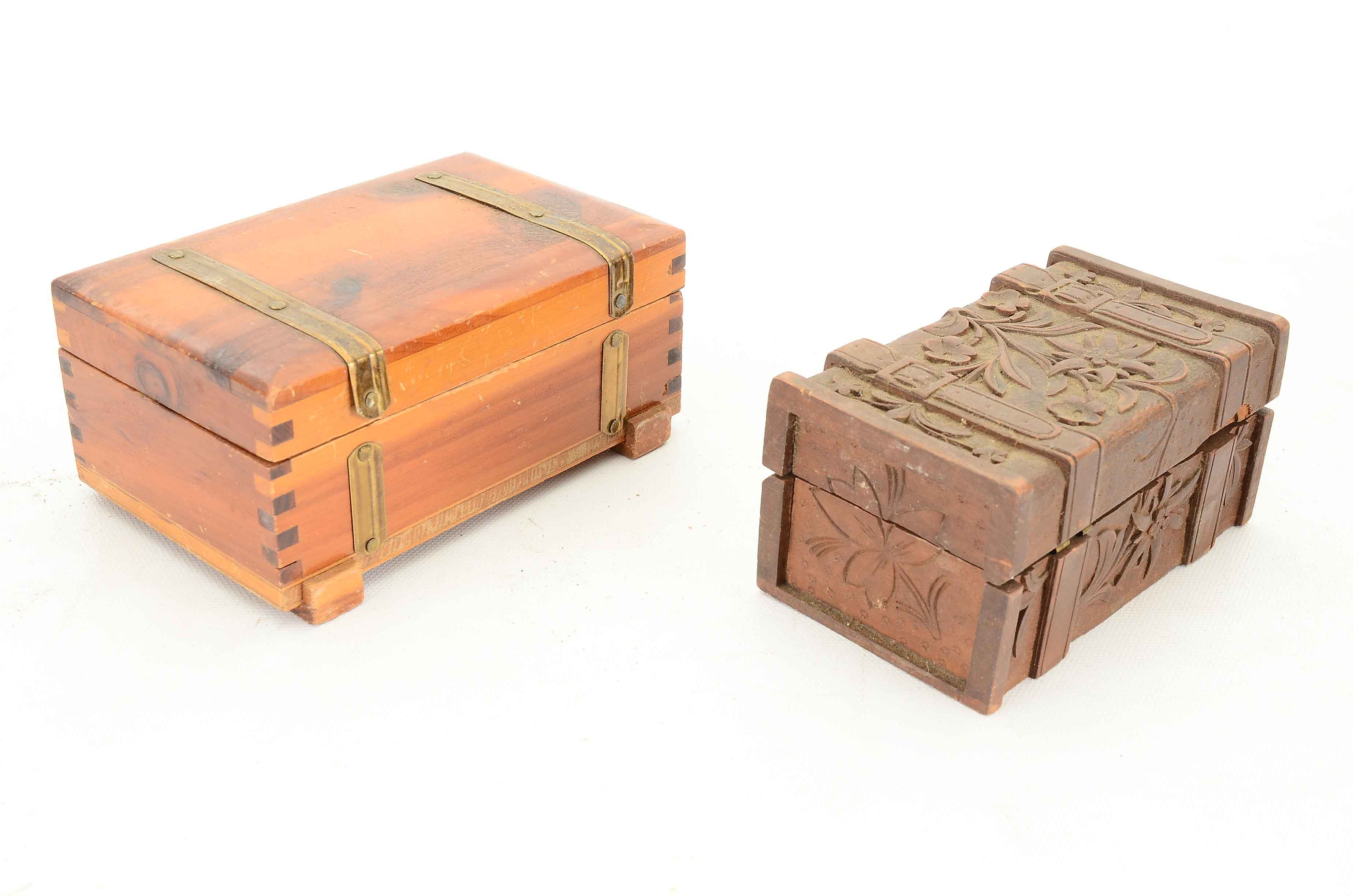 Assorted Decorative Vintage Wooden Boxes | EBTH