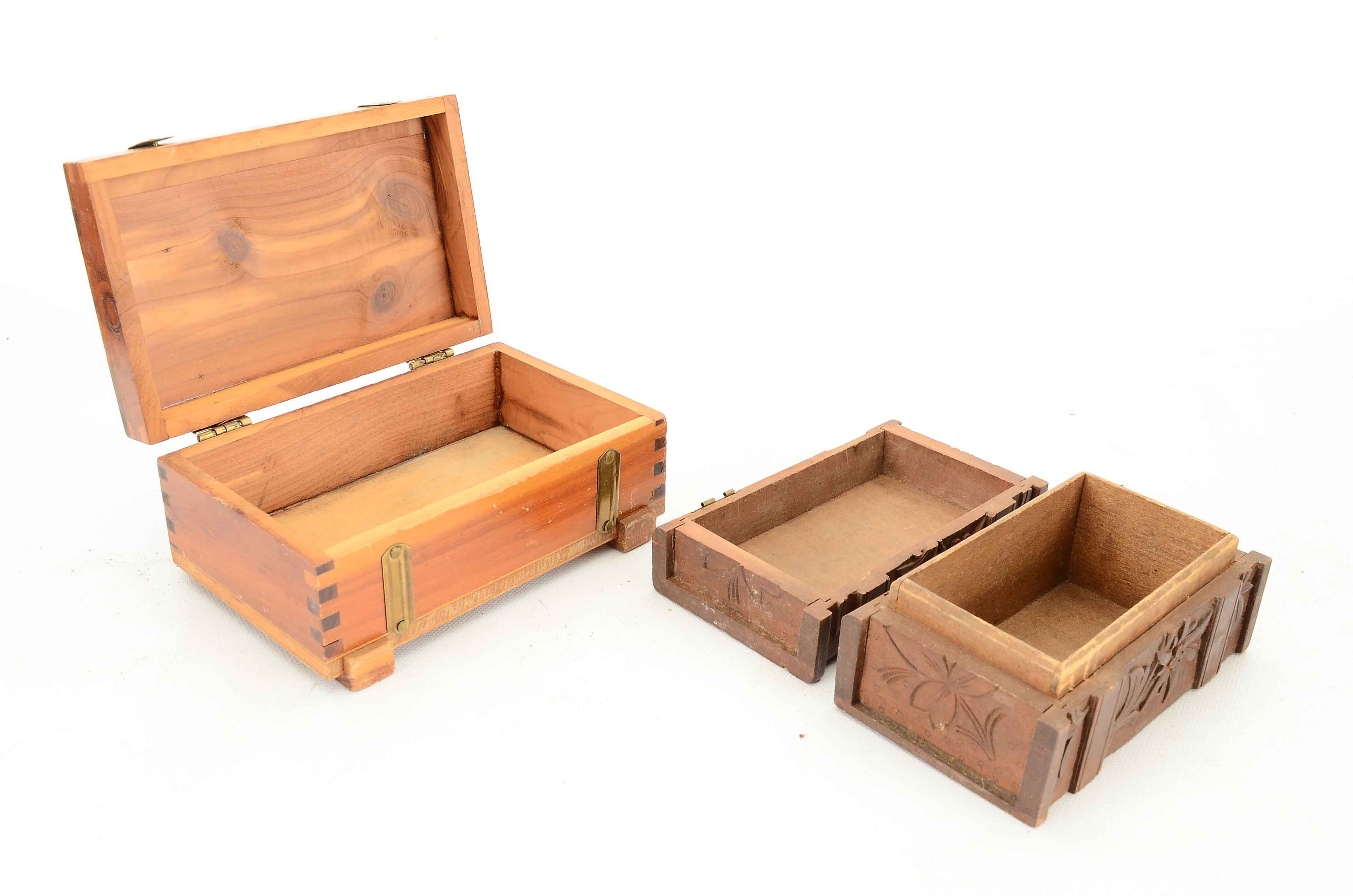 Assorted Decorative Vintage Wooden Boxes | EBTH