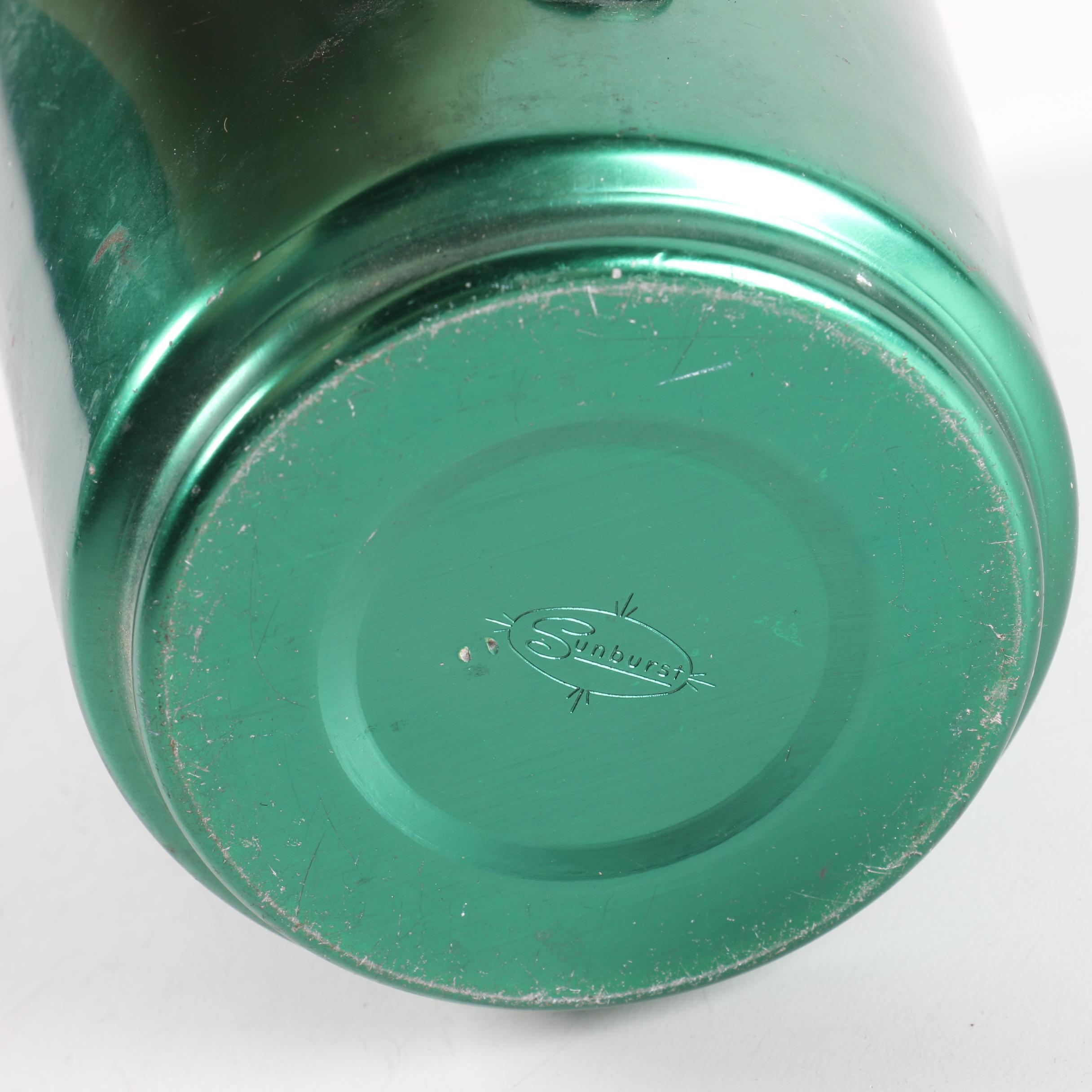 Vintage Sunburst Aluminum Pitcher and Bascal Tumblers | EBTH