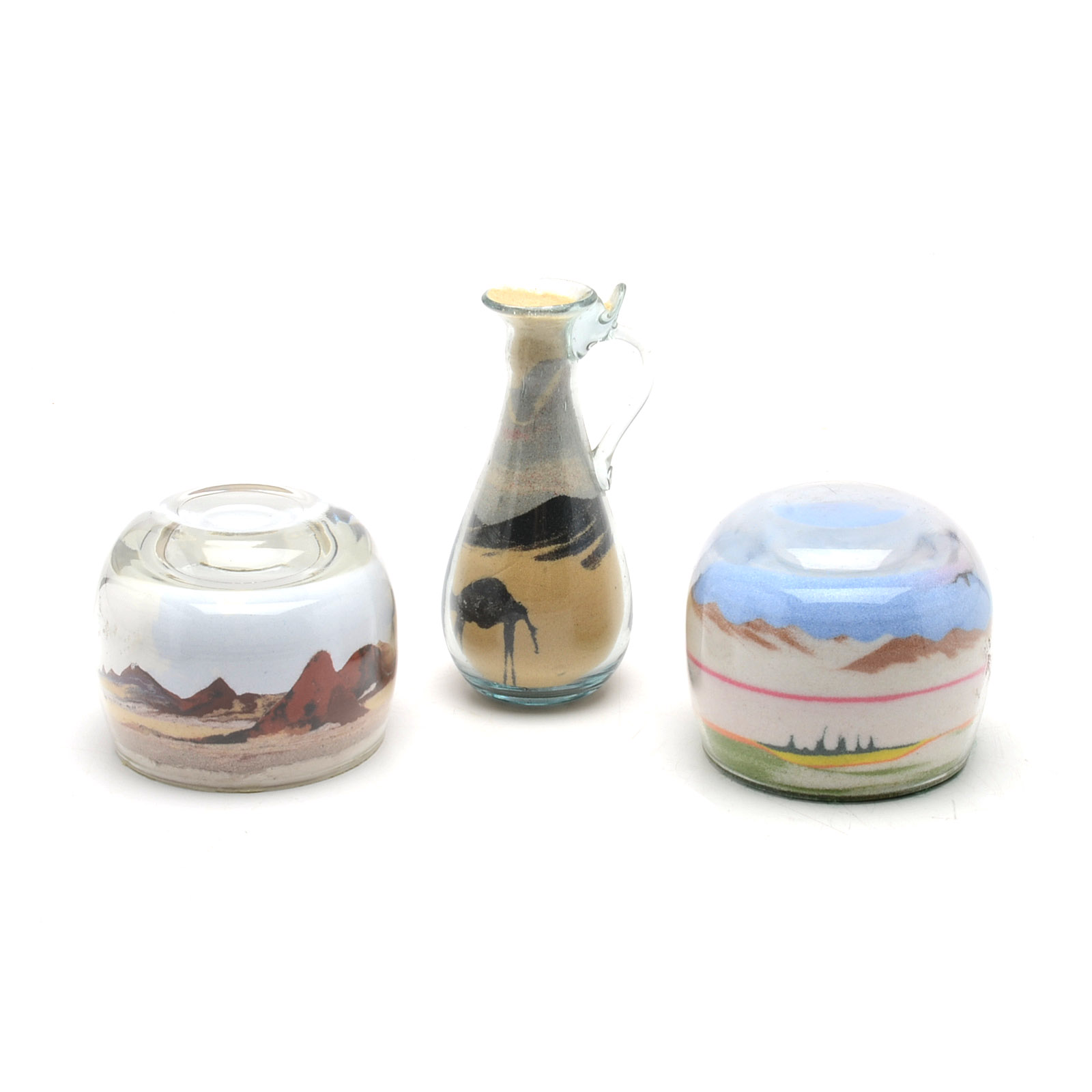 Native American Style Hand Painted Art Glass Paperweights | EBTH