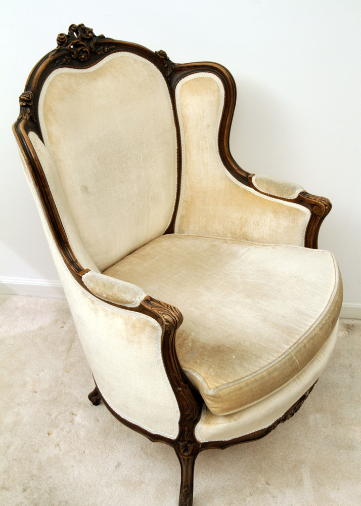 Vintage Rococo Style Wingback Chair | EBTH
