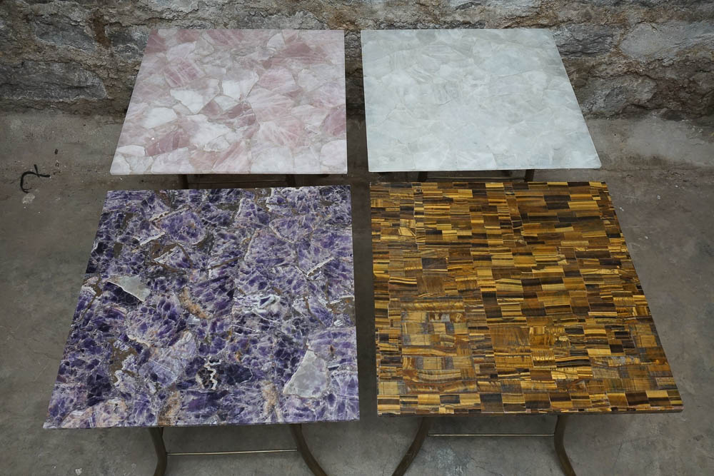 Four Stone Top Accent Tables | EBTH