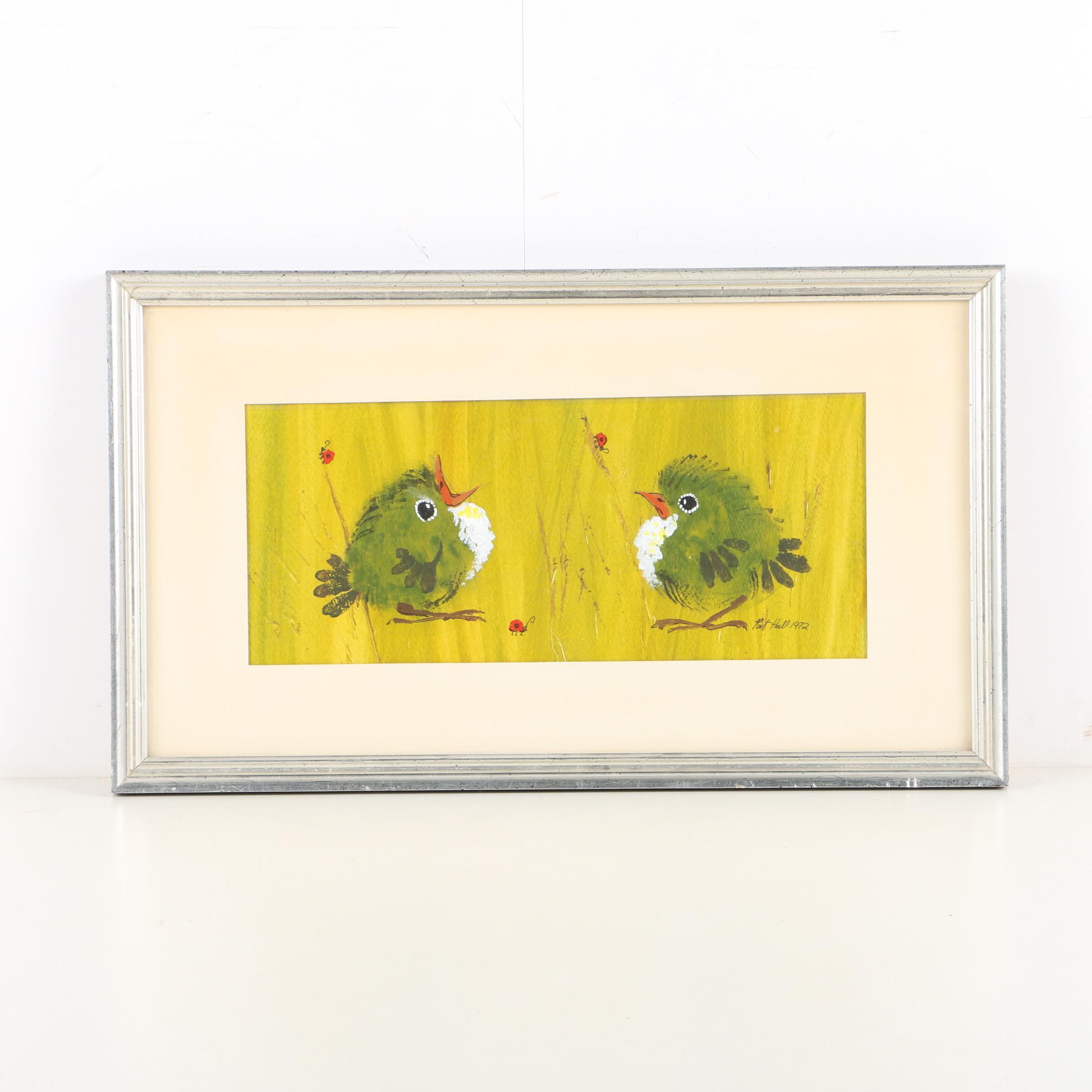 Pat Hall Acrylic Painting of Birds | EBTH