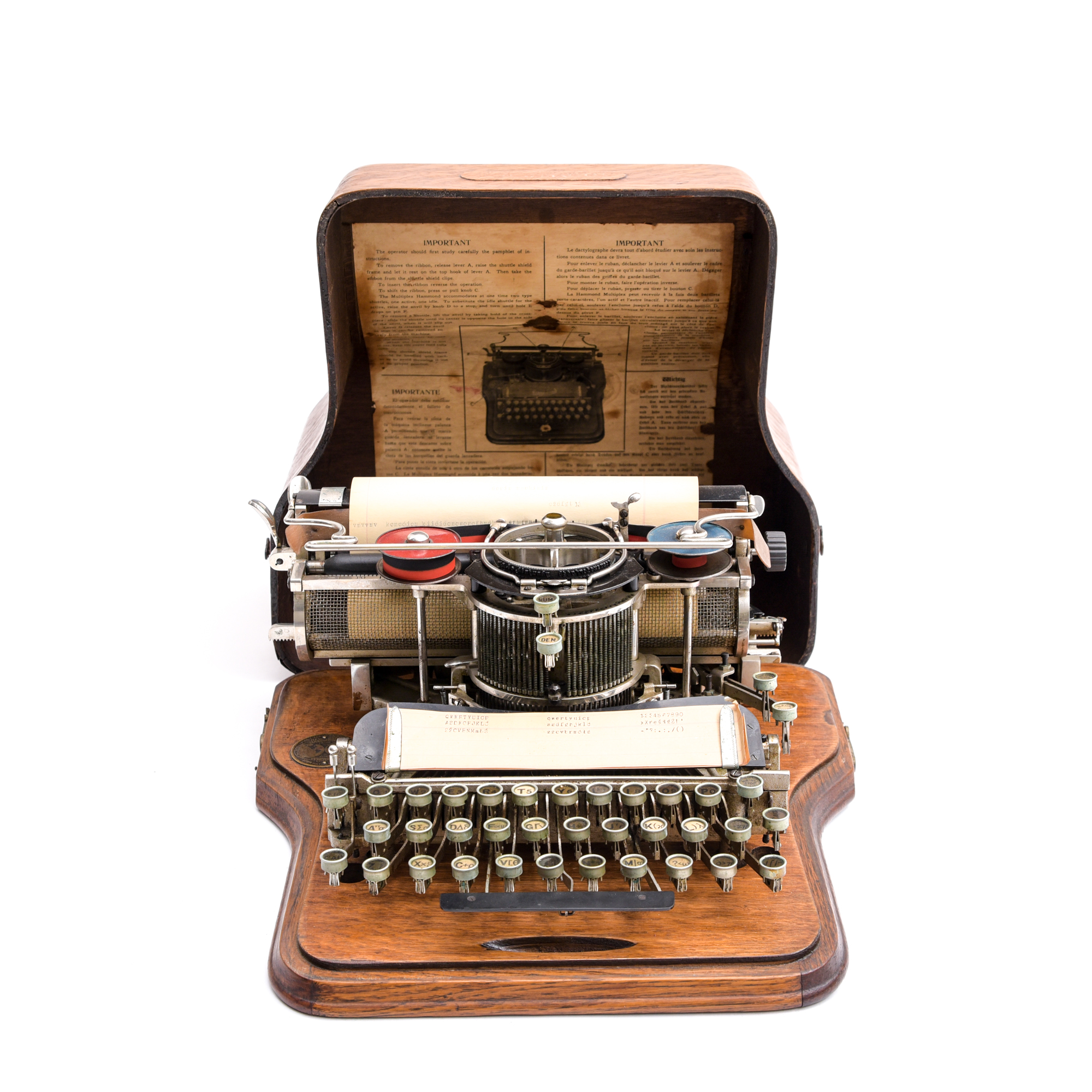 1910s Hammond Multiplex Typewriter with Interchangeable Type Shuttle ...