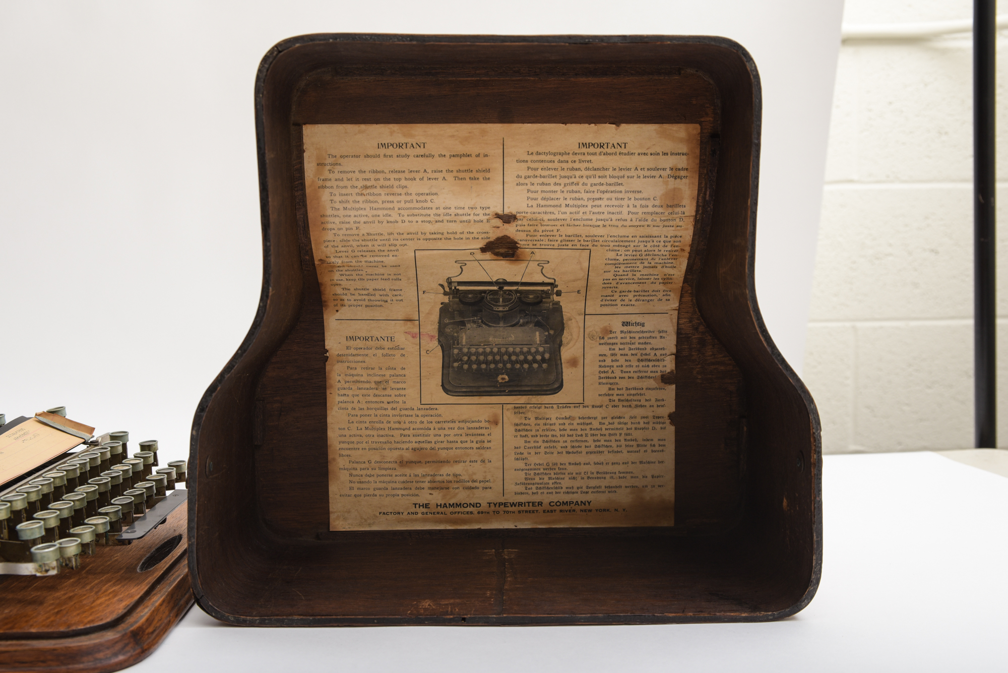 1910s Hammond Multiplex Typewriter with Interchangeable Type Shuttle ...