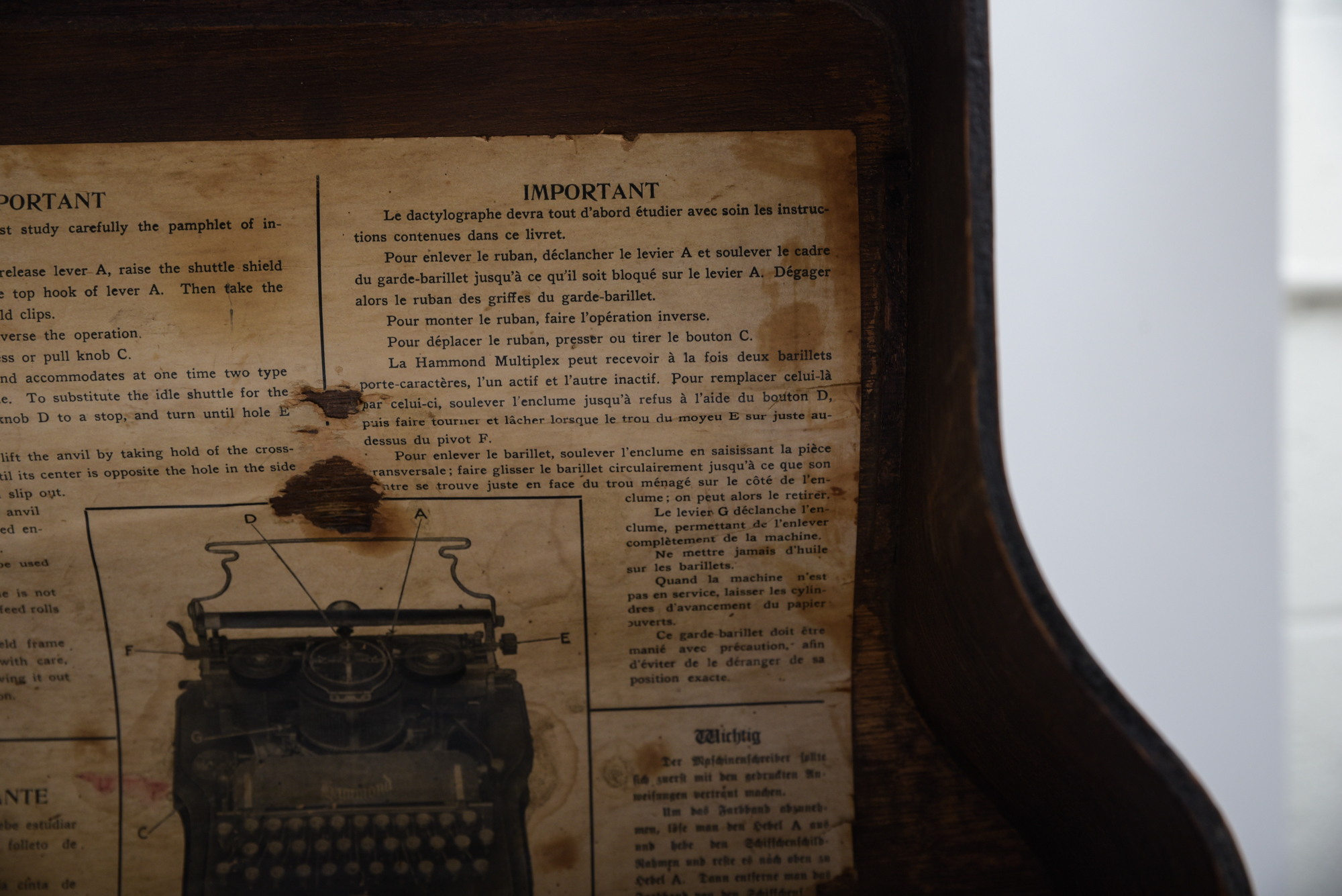 1910s Hammond Multiplex Typewriter with Interchangeable Type Shuttle ...