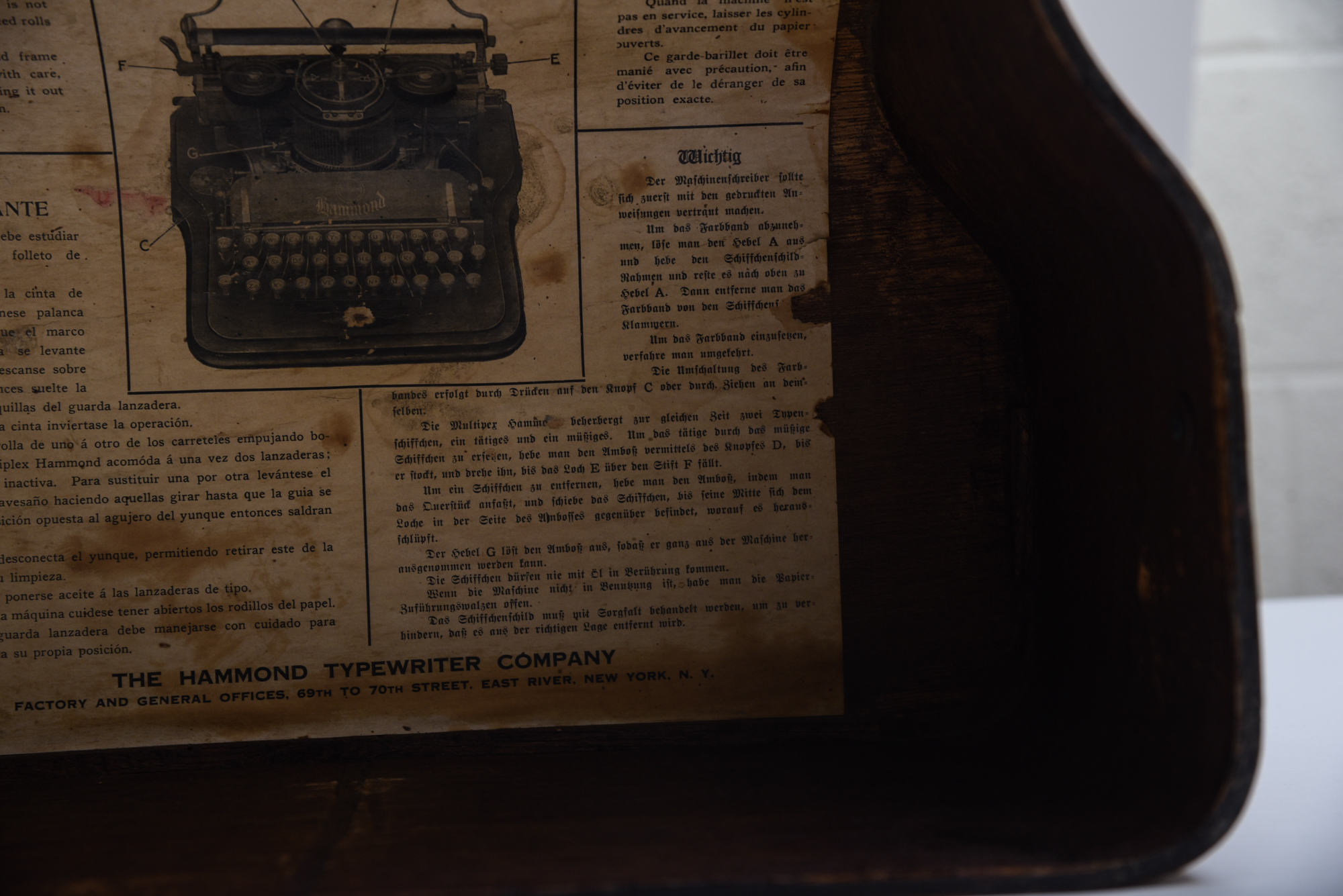 1910s Hammond Multiplex Typewriter with Interchangeable Type Shuttle ...