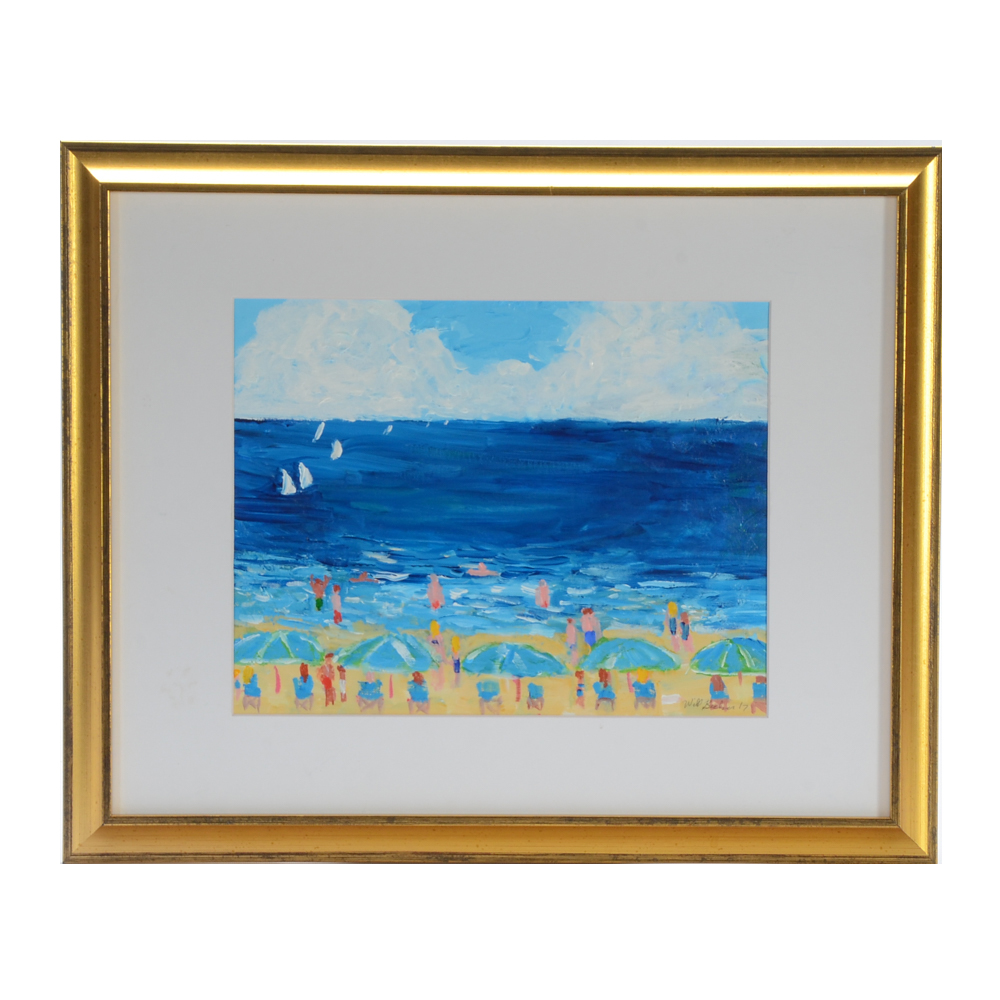 William Becker Acrylic Painting "A Day at the Beach is the Best Day of ...