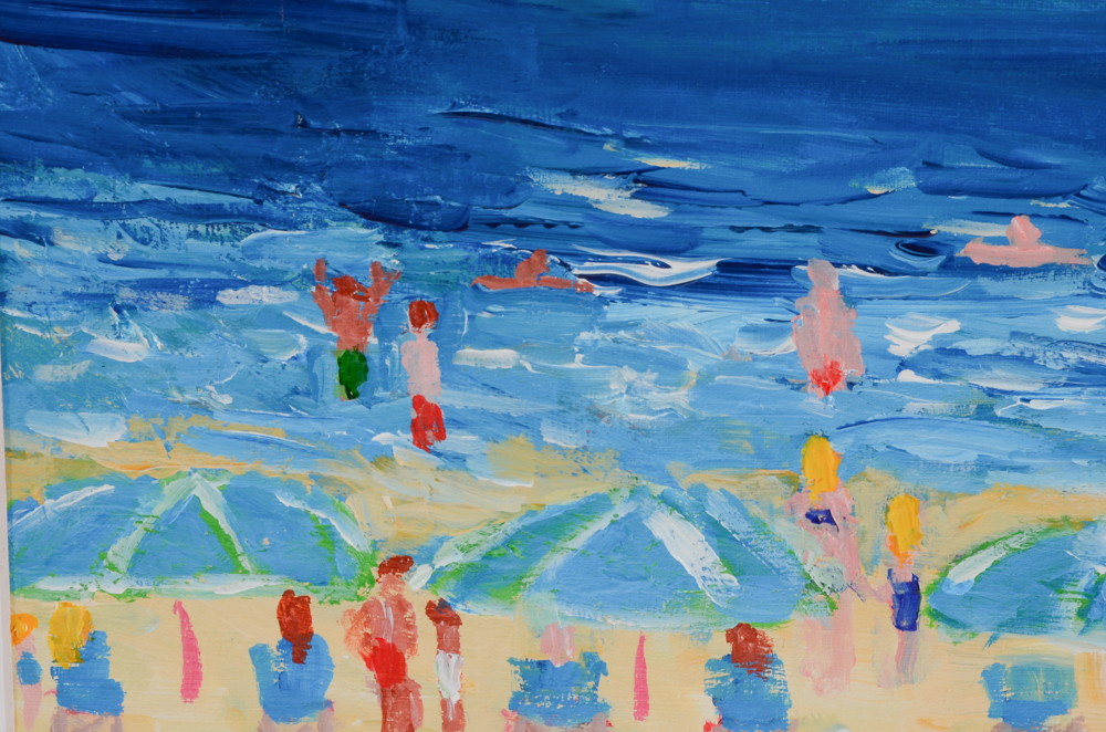 William Becker Acrylic Painting "A Day at the Beach is the Best Day of ...