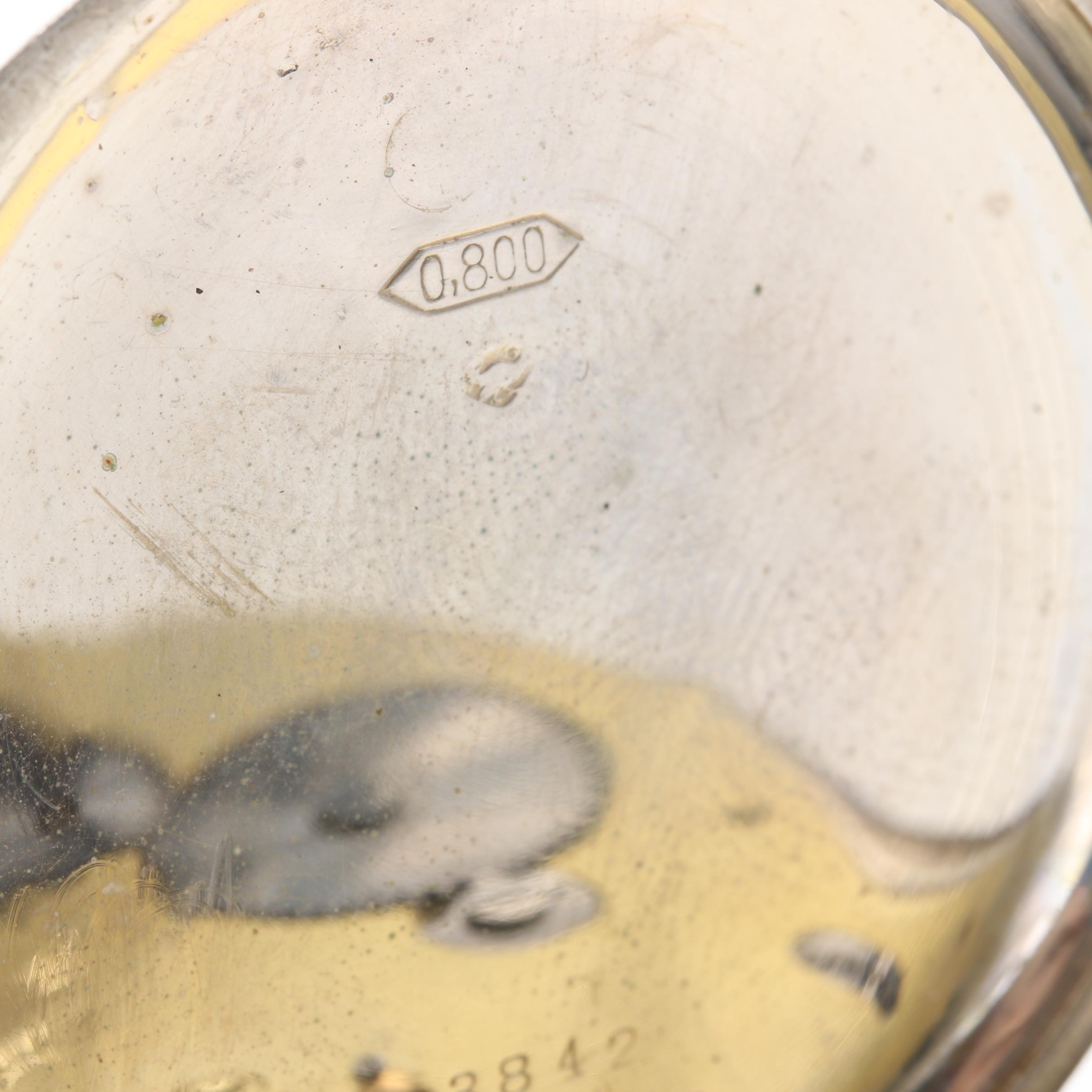 800 Silver Open Face 8 Day Pocket Watch | Everything But The House