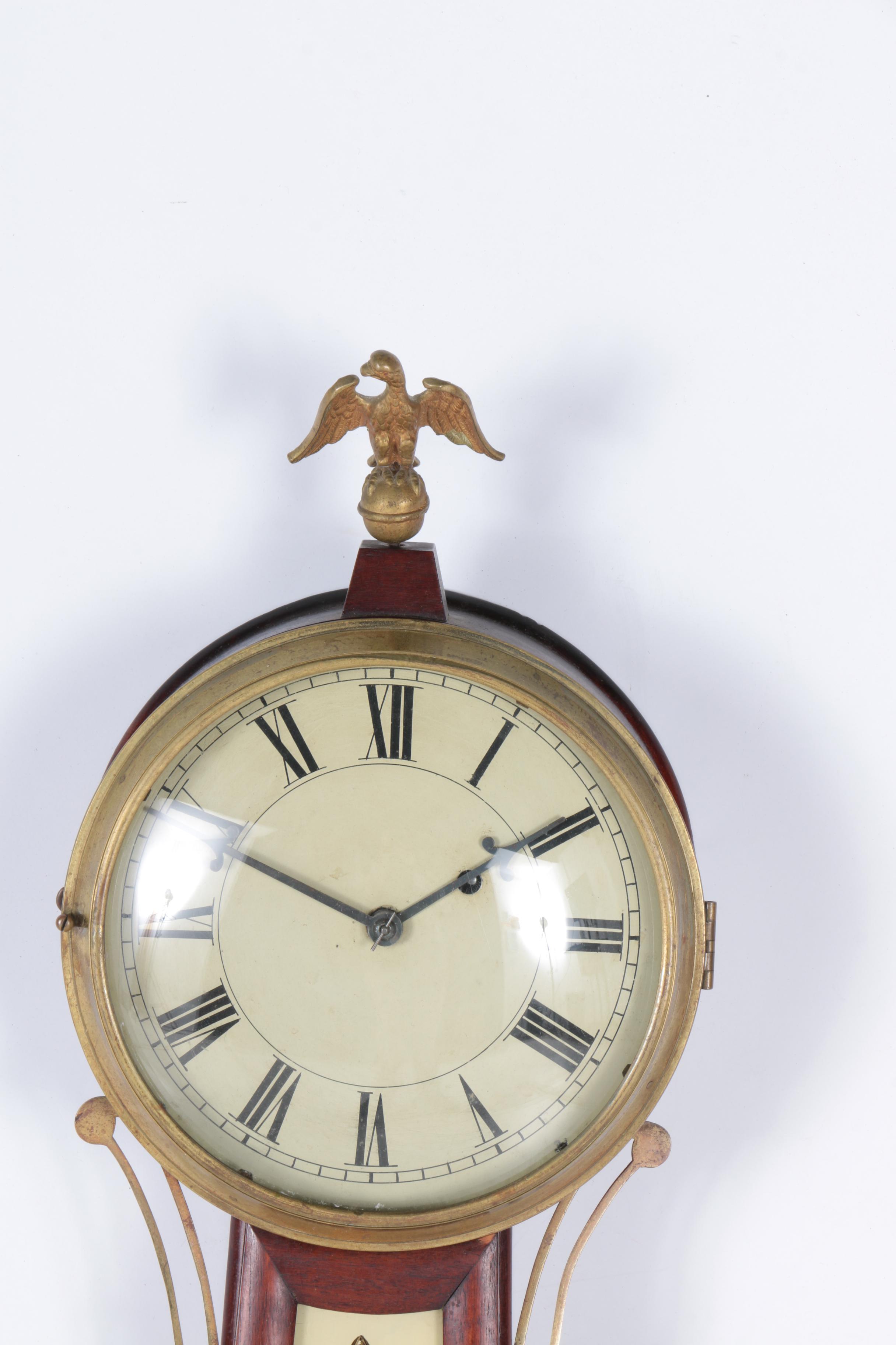 Antique Federal Style Banjo Clock with Eglomise Glass Panels | EBTH