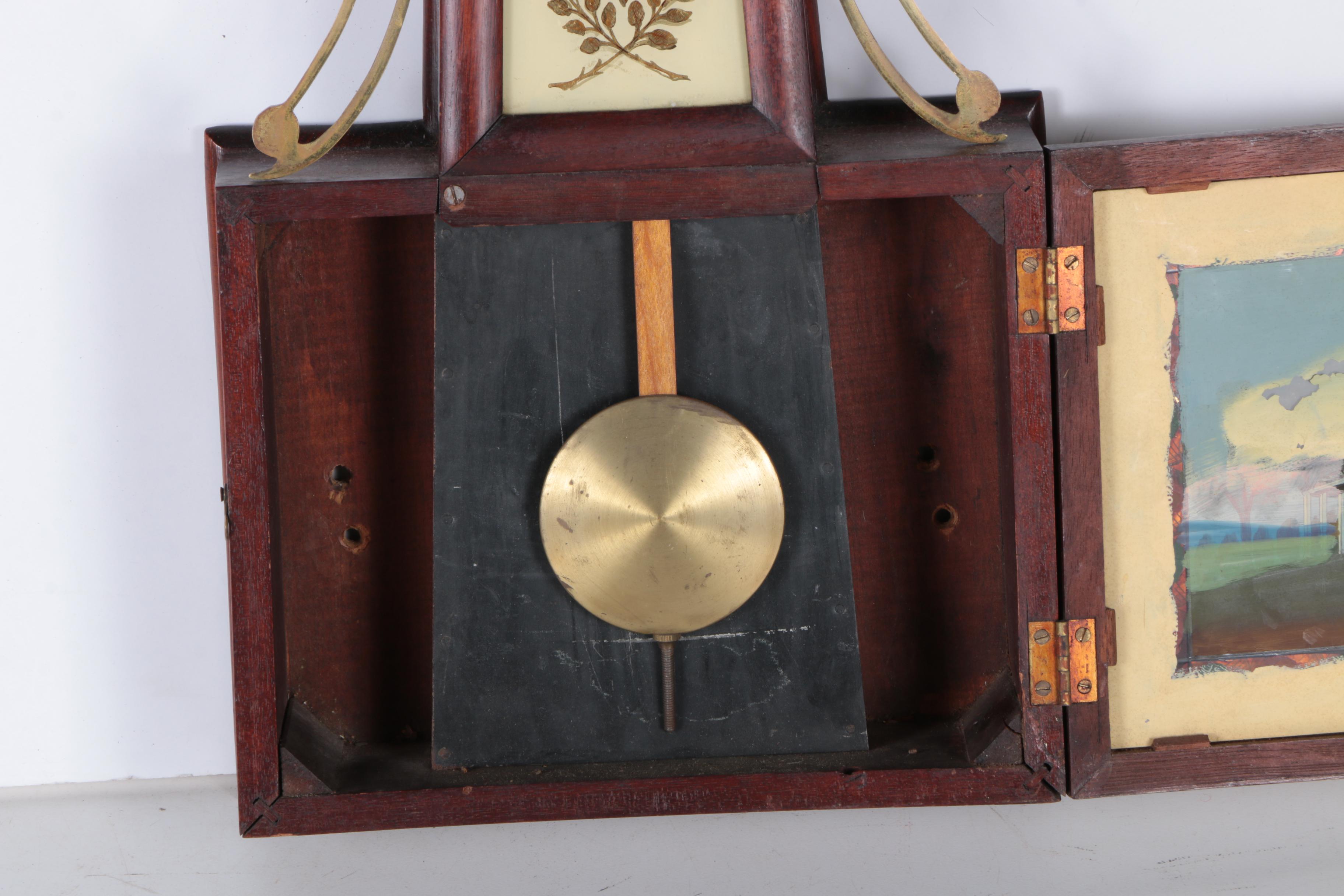 Antique Federal Style Banjo Clock with Eglomise Glass Panels | EBTH