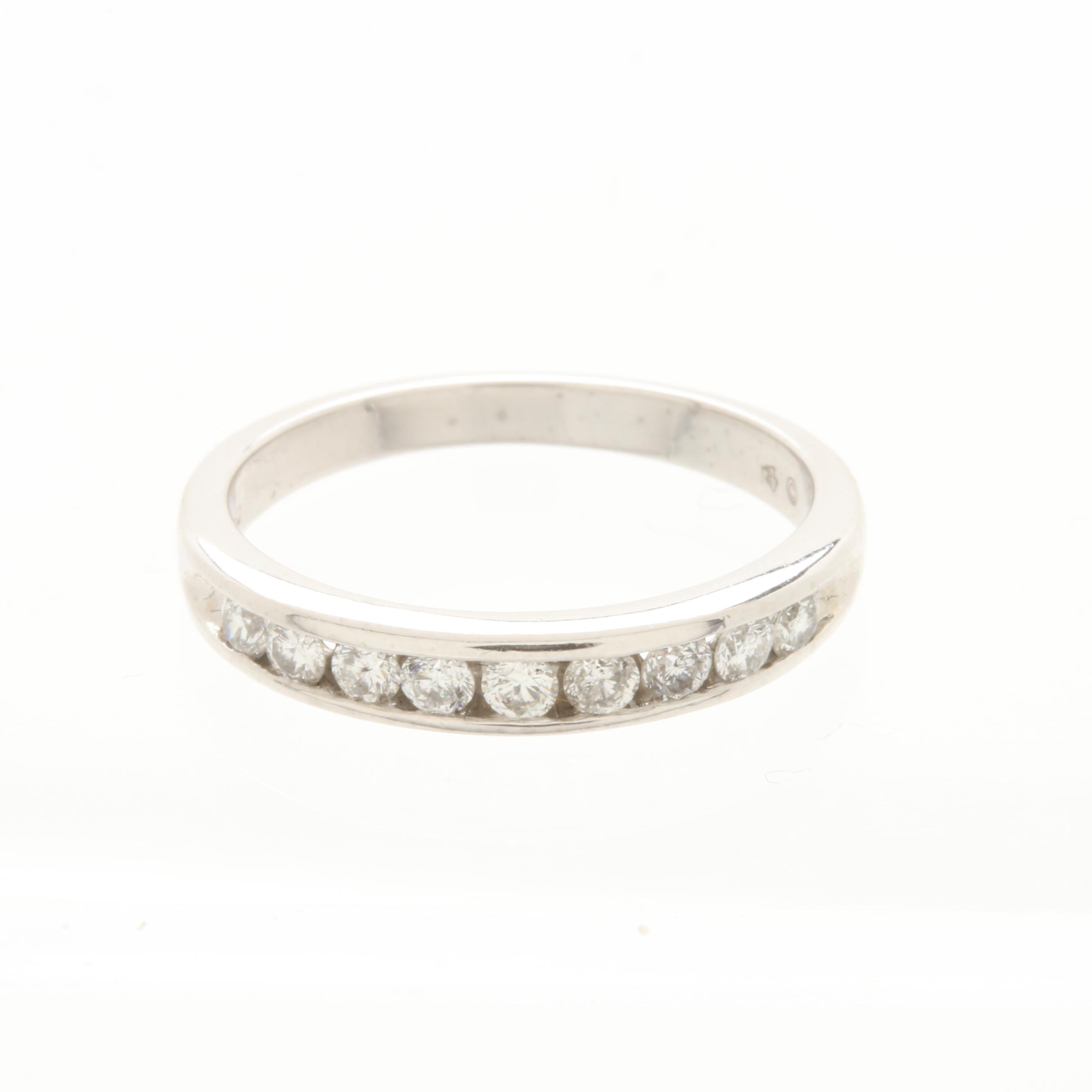 Platinum Channel Set Diamond Ring | EBTH