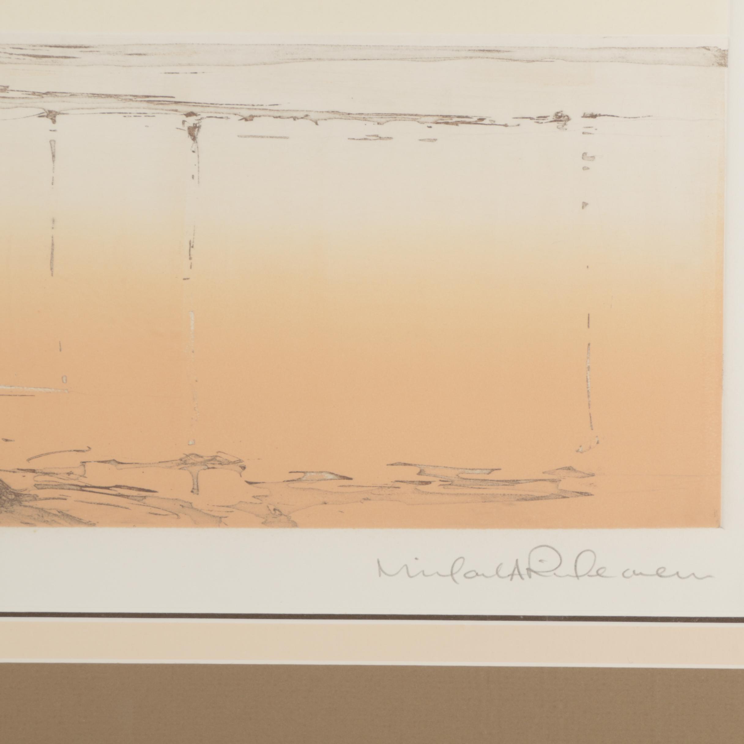 Michael A. Richecoeur Limited Edition Etching "Trout Line" | Everything ...