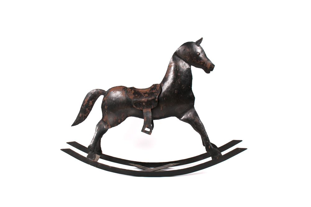 Antique Metal Rocking Horse | EBTH