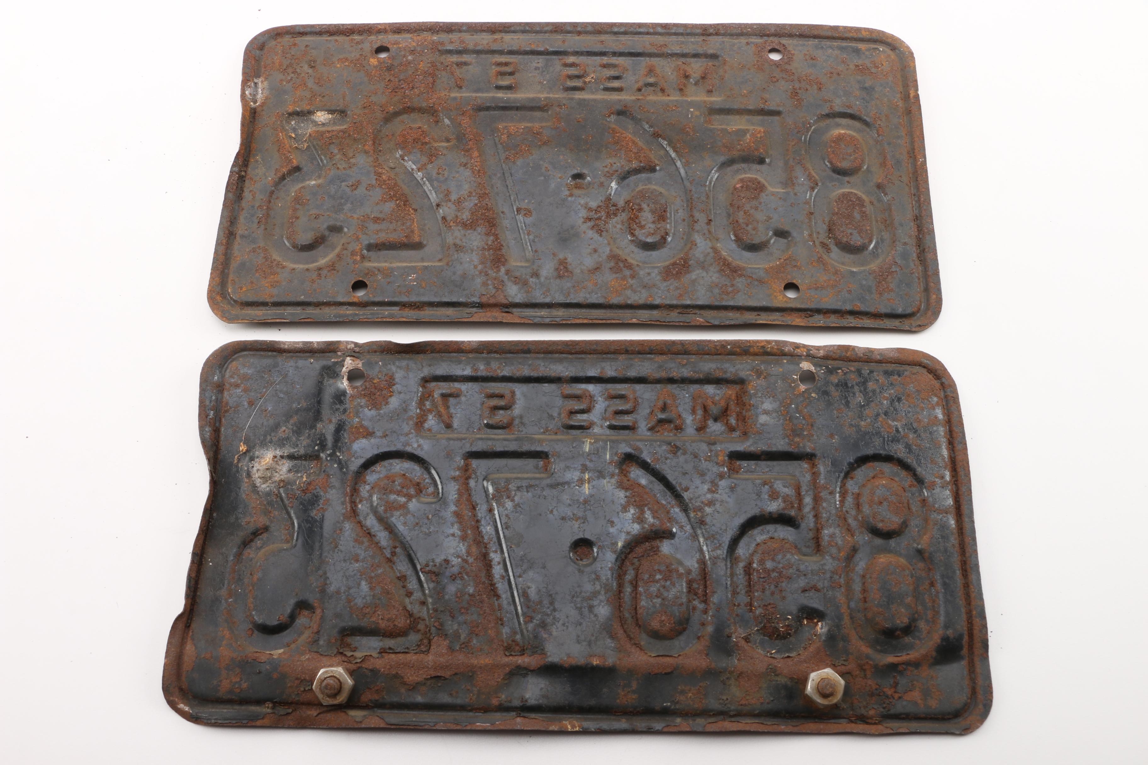 1957 Massachusetts License Plates | EBTH