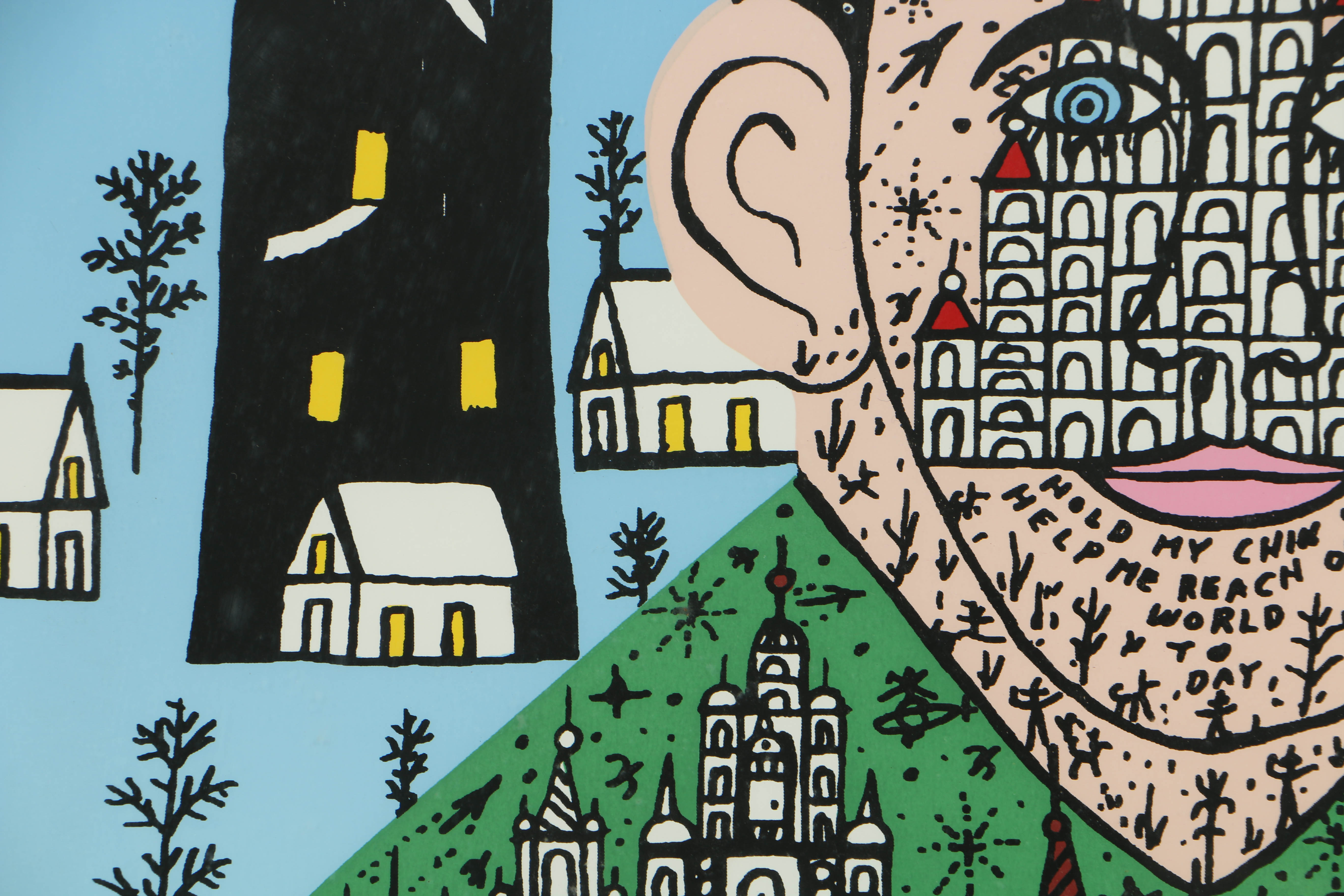 Howard Finster Limited Edition Serigraph "Looking In" | EBTH