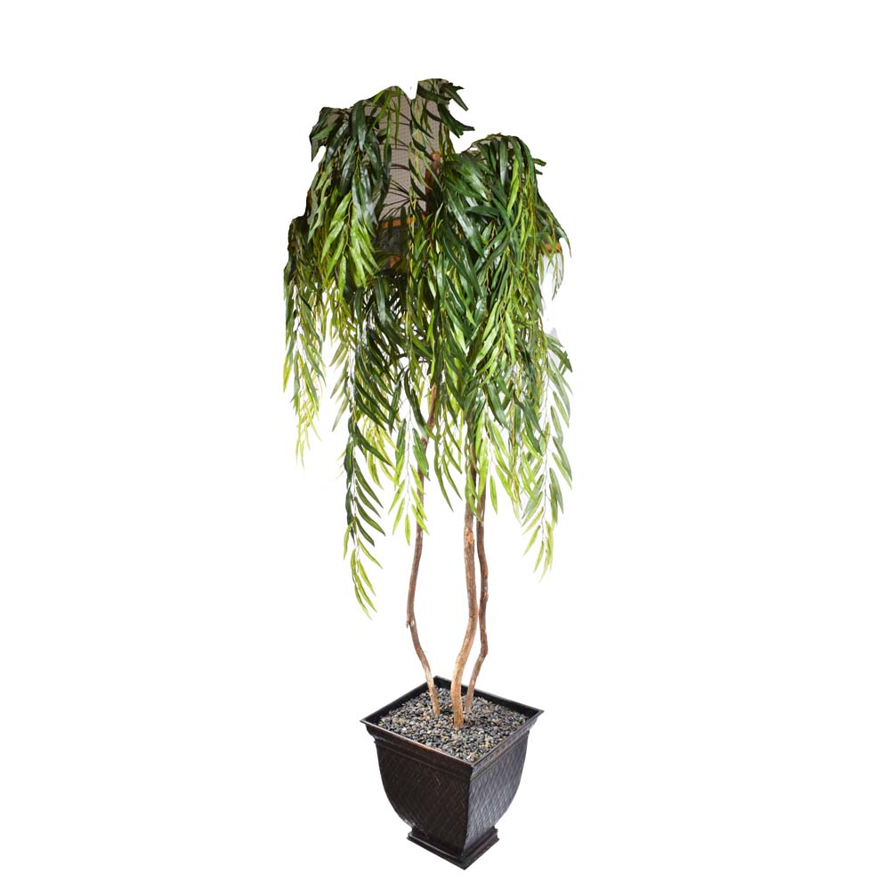 Artificial Potted Silk Willow Tree | EBTH