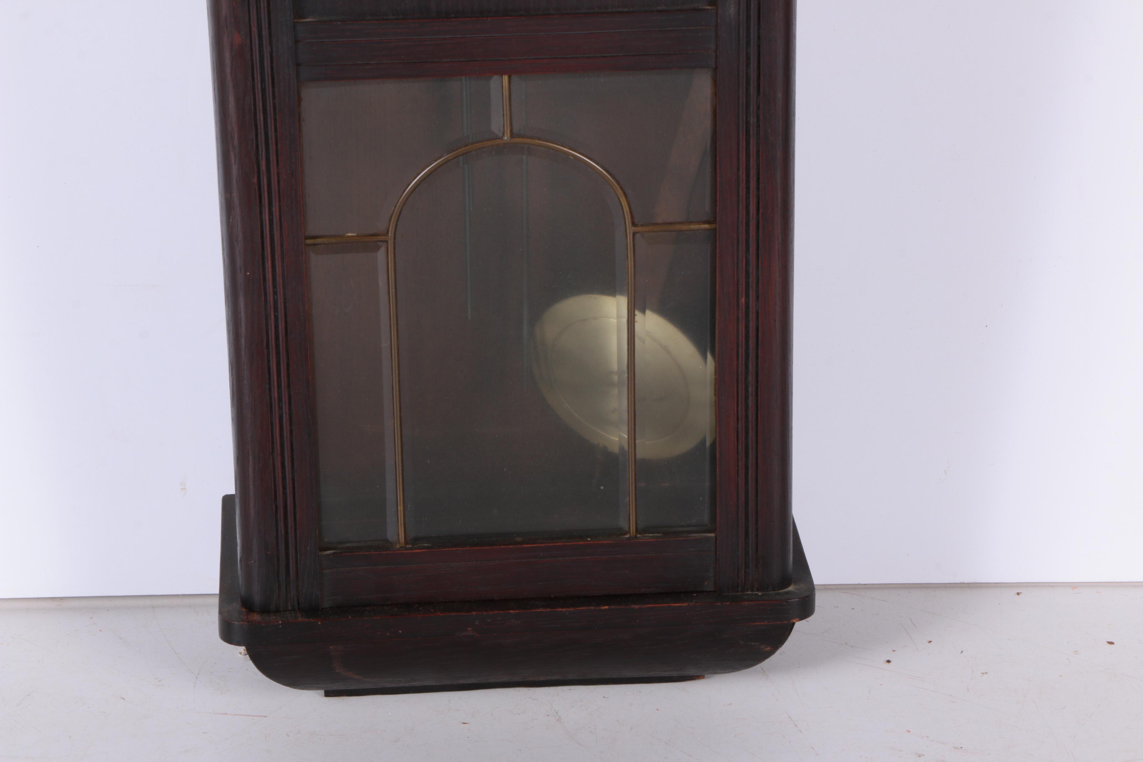 Vintage Pendulum Wall Clock with Glass Panels | EBTH