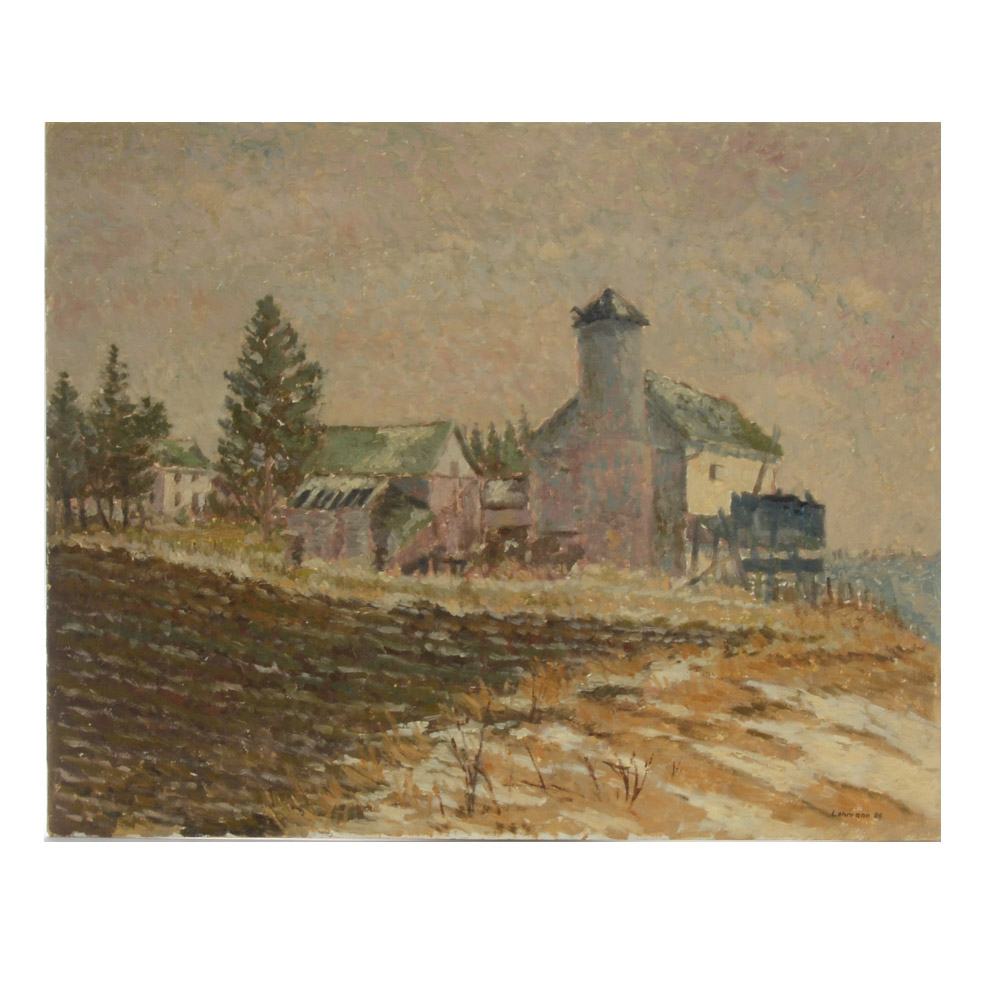 Robert Lahmann Oil Painting on Board of Pastoral Scene | EBTH