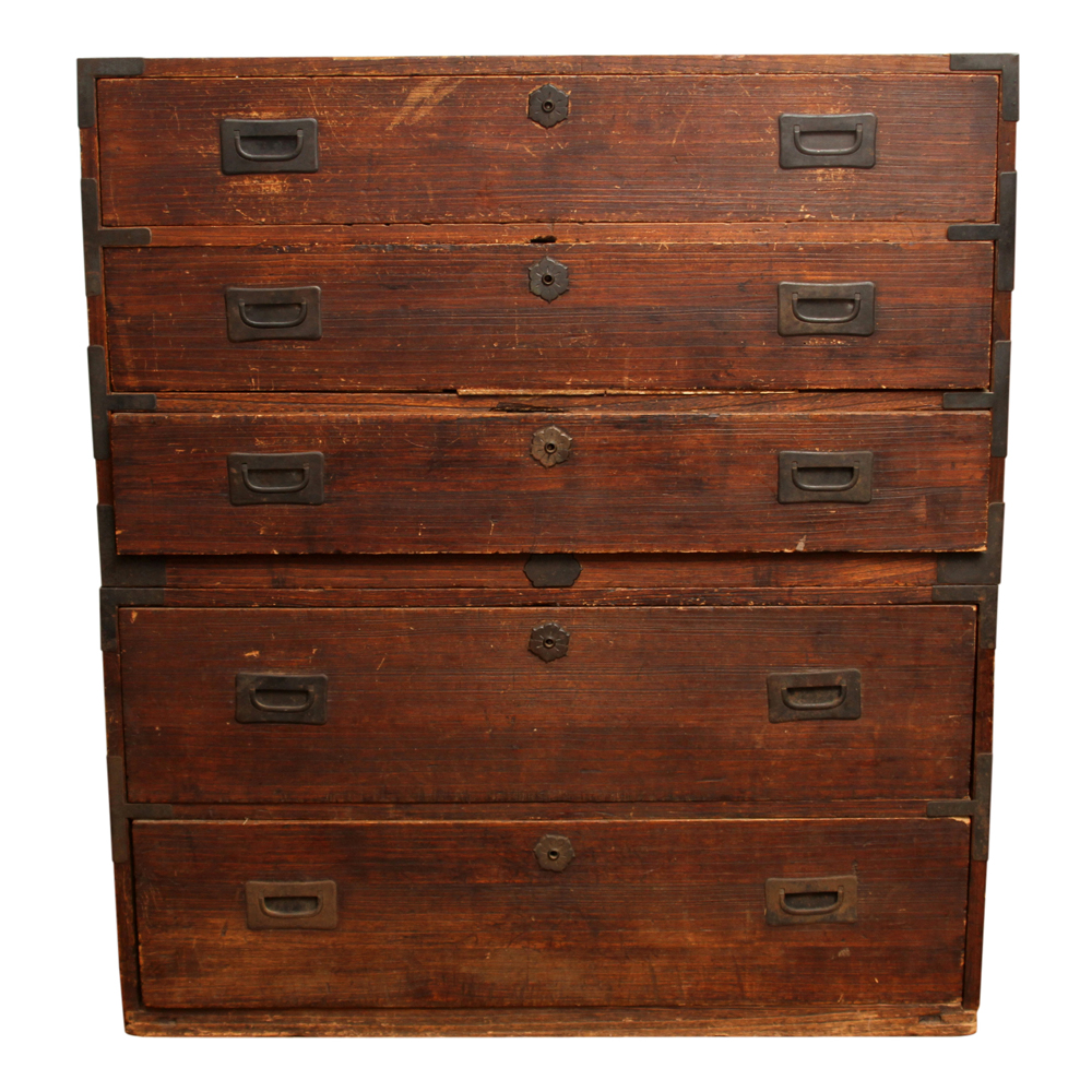 Vintage Campaign Style Stacking Chest of Drawers | Everything But The House