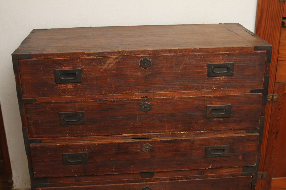 Vintage Campaign Style Stacking Chest of Drawers | Everything But The House