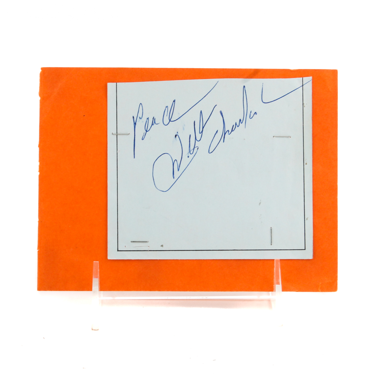 Wilt Chamberlain Signature COA | EBTH
