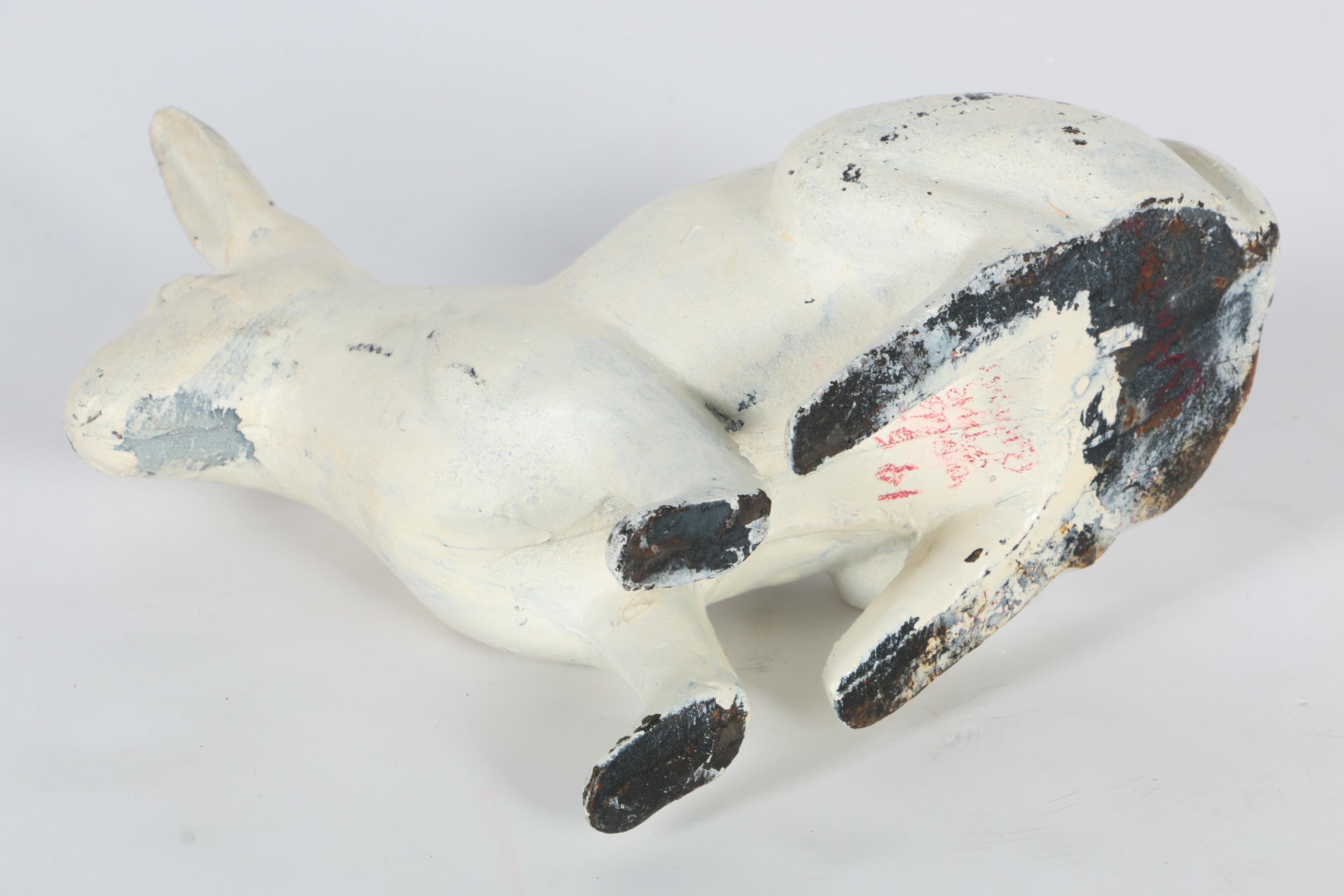 Vintage Cast Metal Rabbit Garden Statue | EBTH