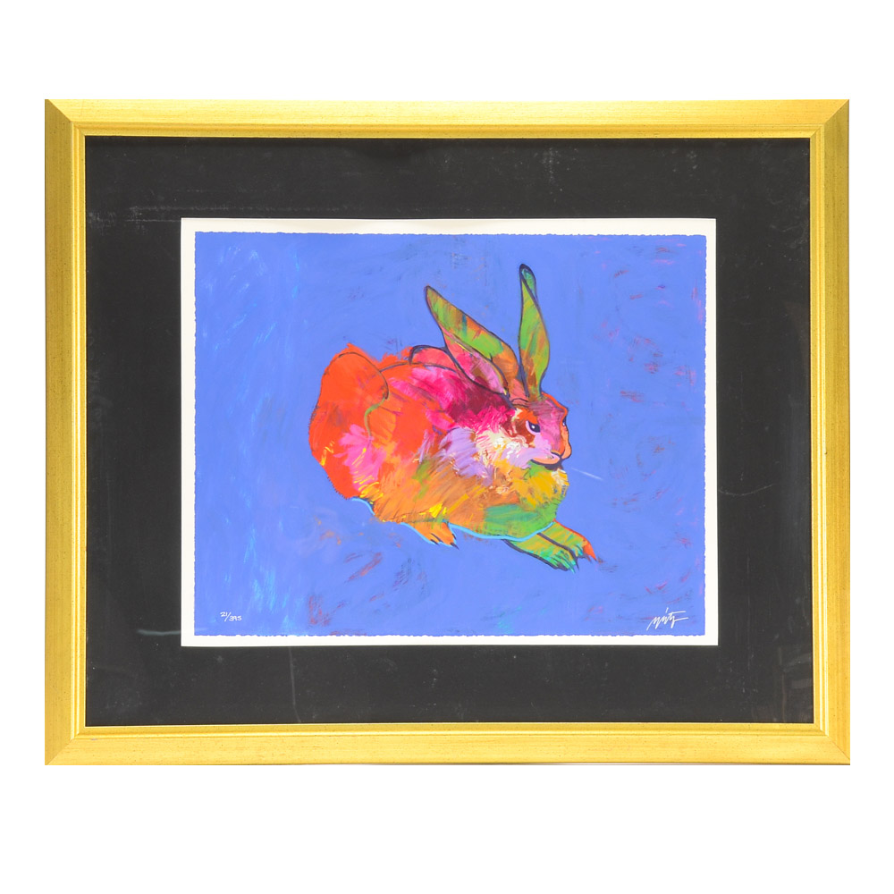 Original Abstract Acrylic Painting of a Rabbit | Everything But The House
