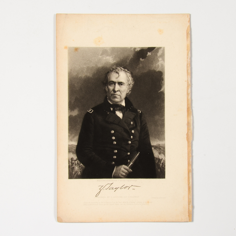 1848 Alexander Hay Ritchie Engraving of Zachary Taylor | EBTH